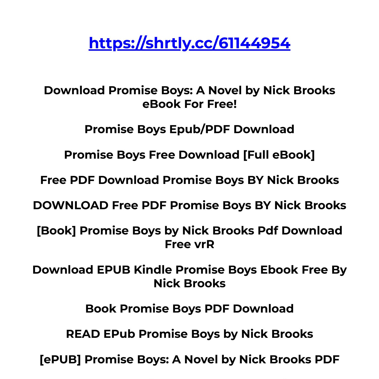 Download PDF Promise Boys Ebook Free By Nick Brooks.pdf | DocDroid