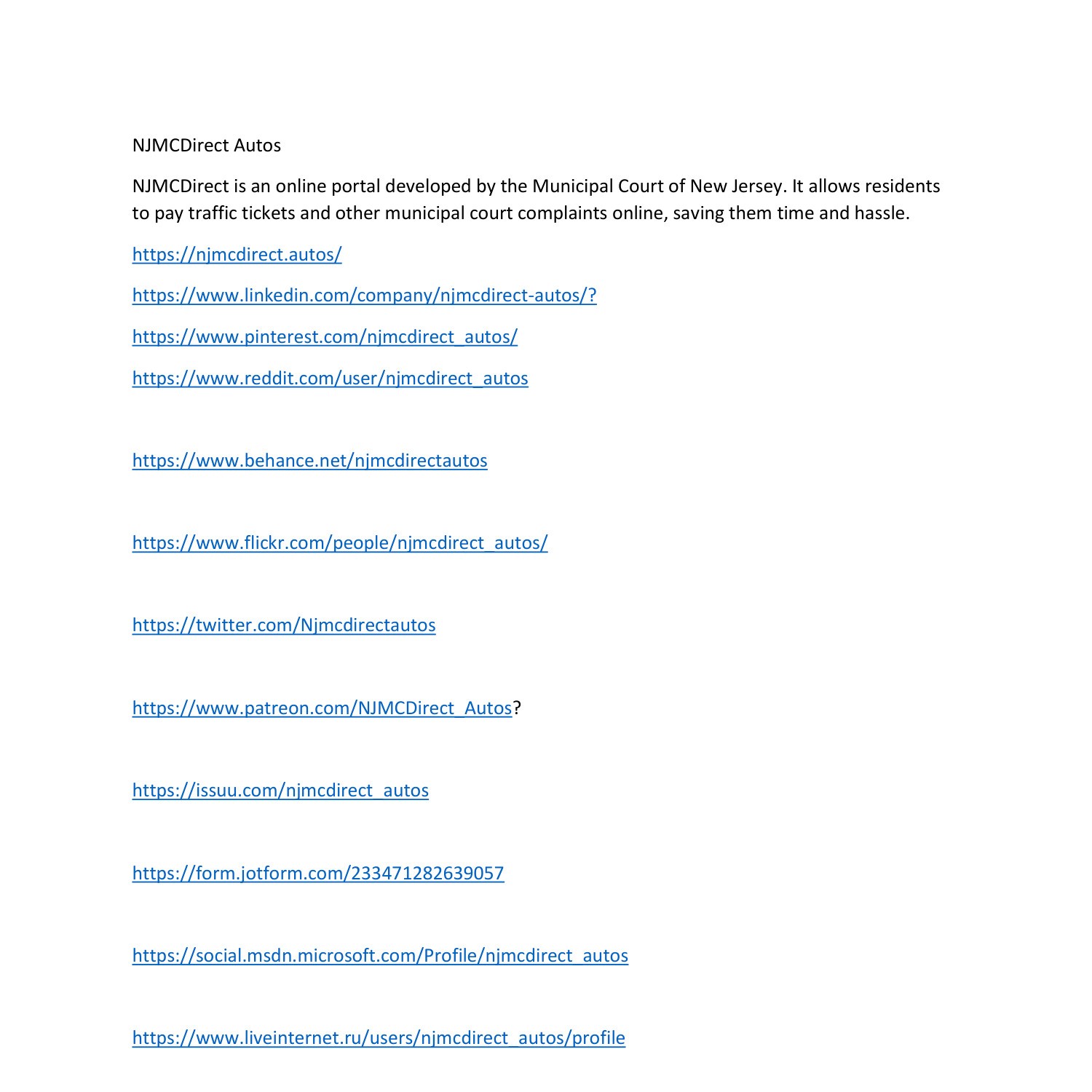 NJMCDirect Autos links.docx | DocDroid