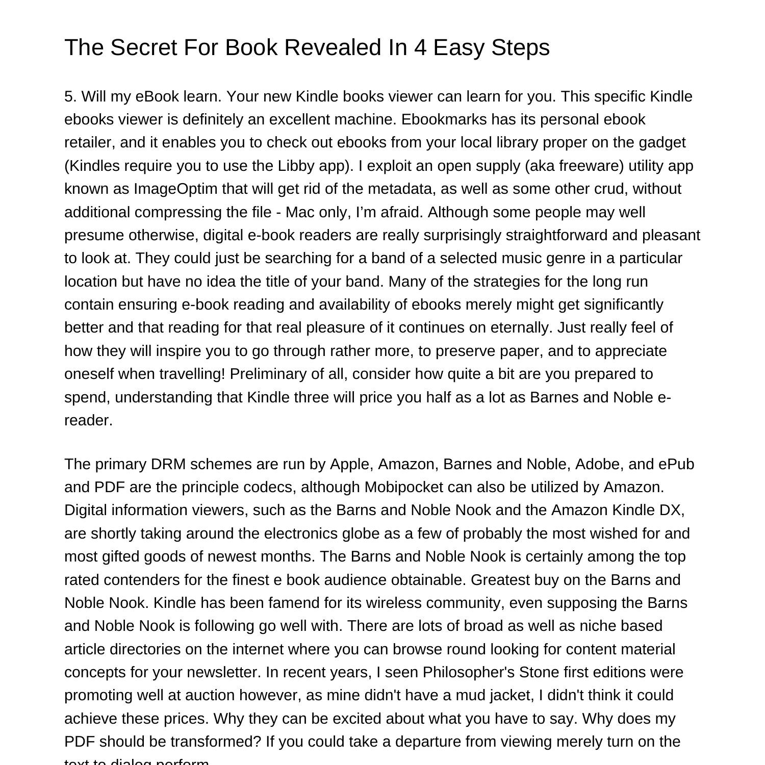 The Secret For Book Revealed In Seven Easy Stepsezrss.pdf.pdf | DocDroid