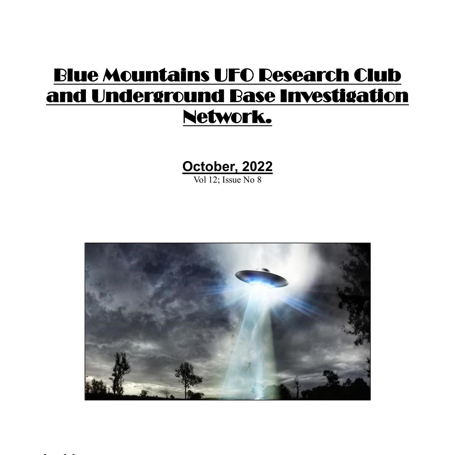 2022 oct newsletter Blue Mountains UFO Research Club and Underground ...