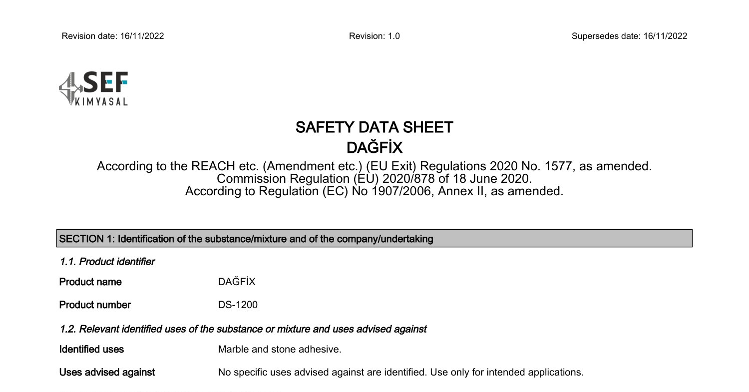DAĞFİX_SDS_EN.pdf | DocDroid