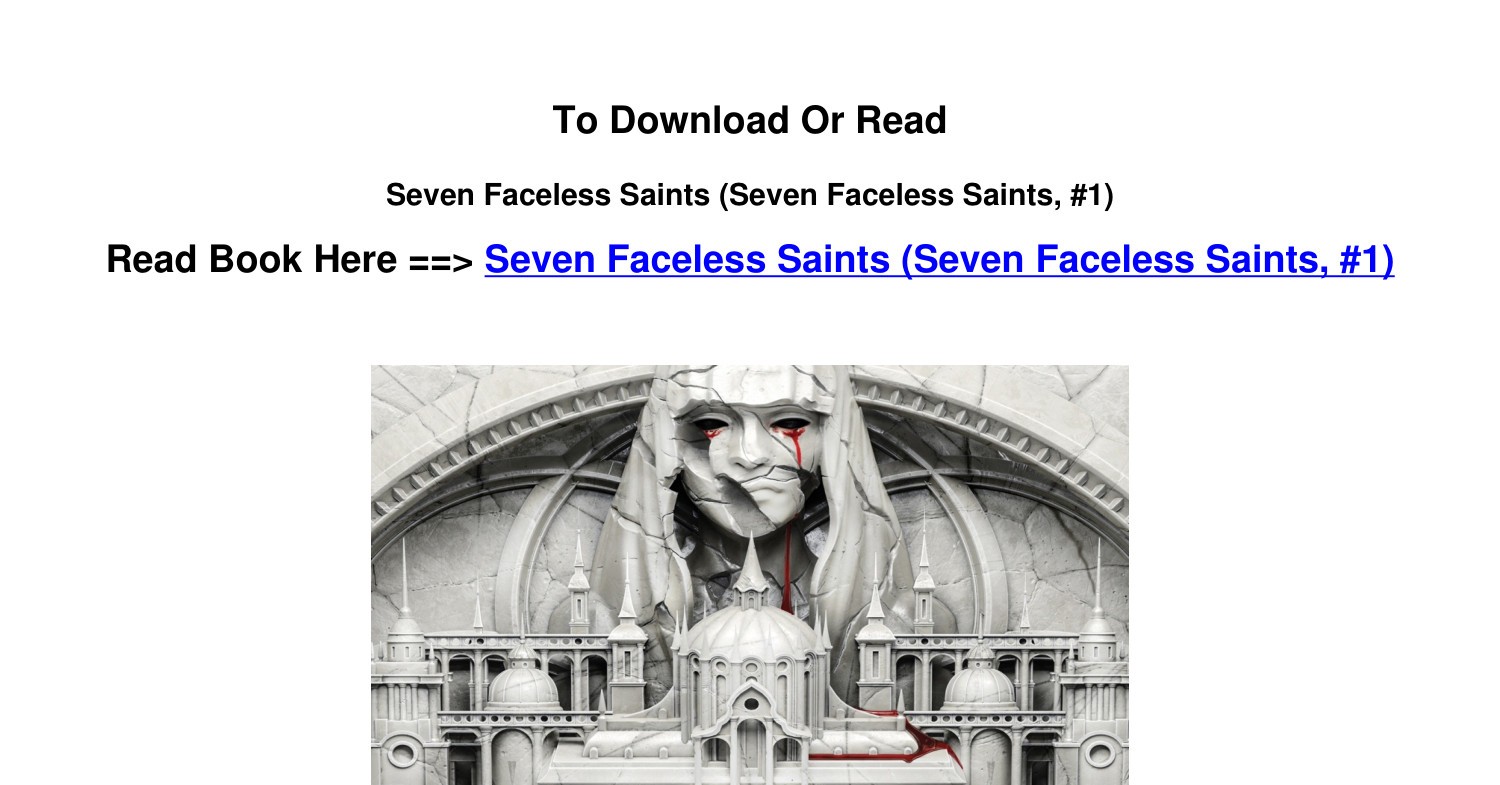 EPUB Download Seven Faceless Saints Seven Faceless Saints 1 BY M K Lobb ...