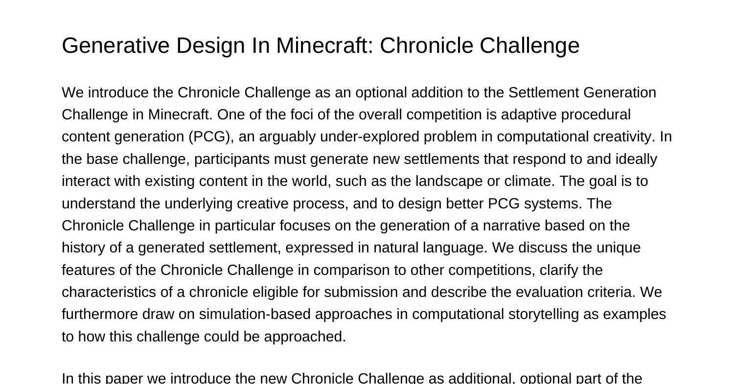 Generative Design In Minecraft Chronicle Challengexqzra.pdf.pdf | DocDroid