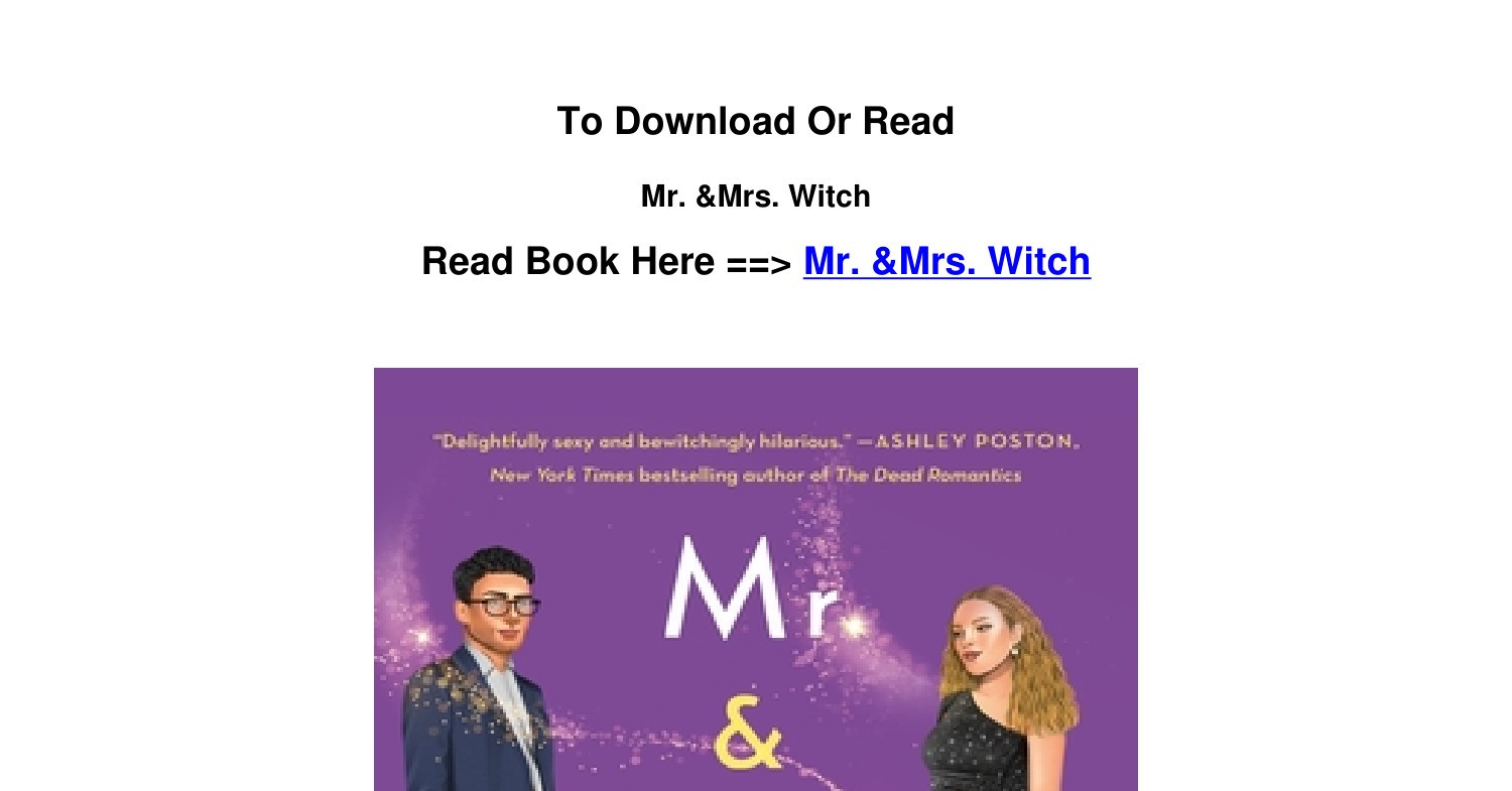 epub Download Mr Mrs Witch By Gwenda Bond.pdf | DocDroid