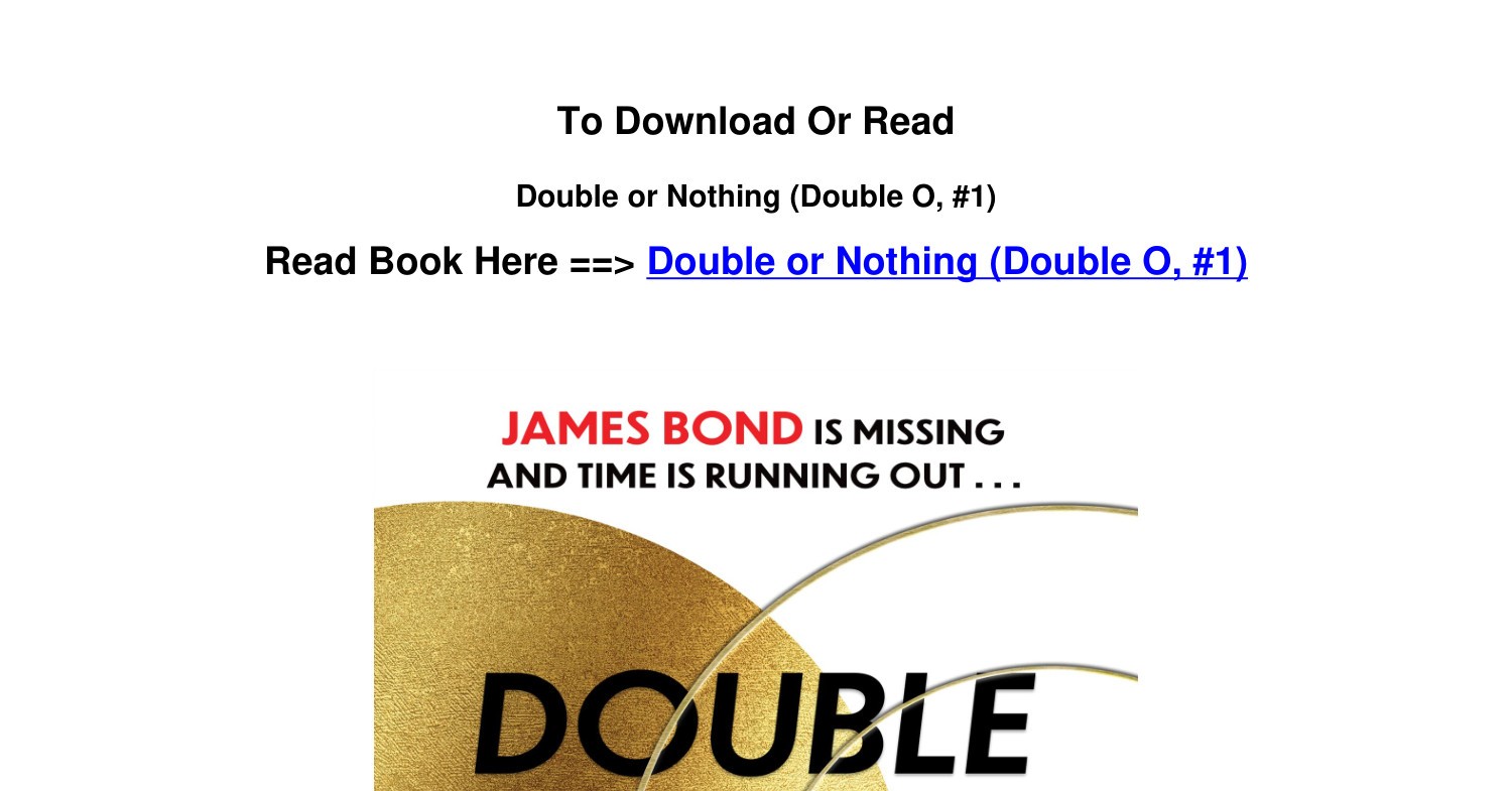 EPUB Download Double or Nothing Double O 1 by Kim Sherwood.pdf | DocDroid