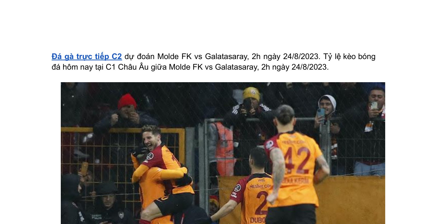 Đá gà trực tiếp C2 dự đoán Molde FK vs Galatasaray, 2h ngày 24_8_2023.pdf | DocDroid