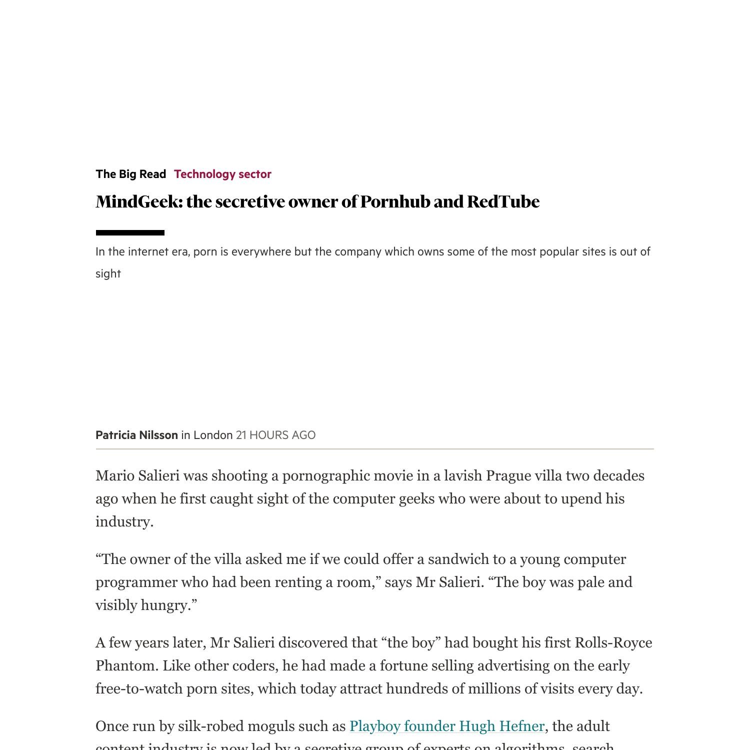 MindGeek_ the secretive owner of Pornhub and RedTube _ Financial Times.pdf | DocDroid