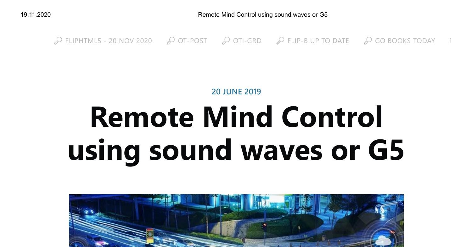 Remote Mind Control using sound waves or 5G.pdf | DocDroid