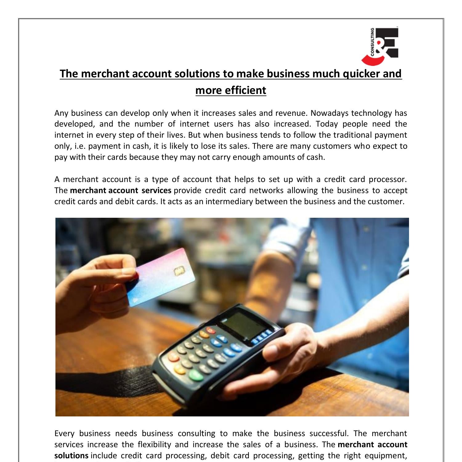 The merchant account solutions to make business much quicker and more efficient.pdf | DocDroid