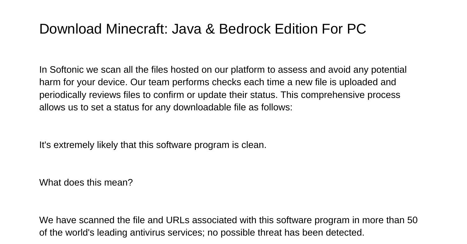 Download Minecraft Java Bedrock Edition For PCkhezg.pdf.pdf | DocDroid