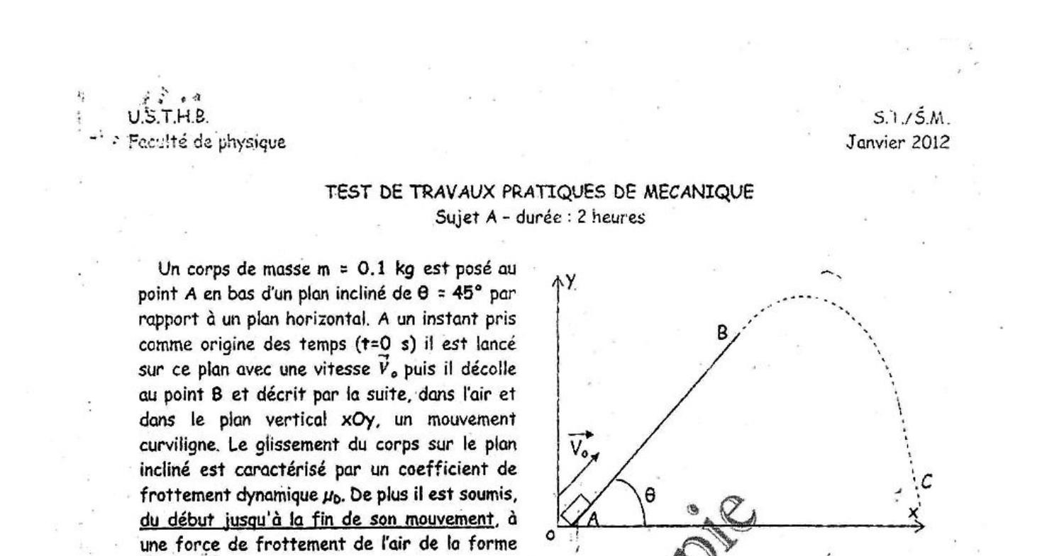 6 Examens corrigés - TP Physique - L1 - S1 - USTHB.pdf | DocDroid