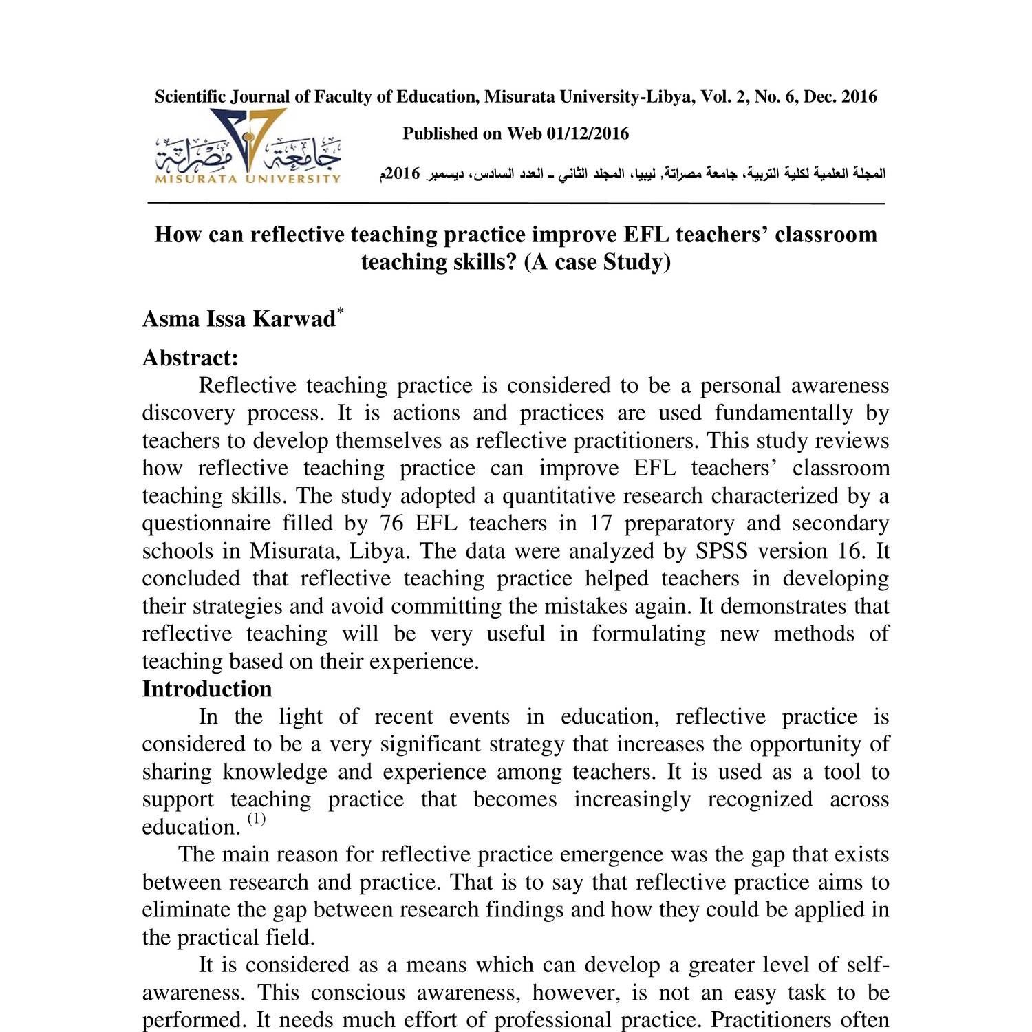 (21)How can reflective teaching practice improve EFL teacher.pdf | DocDroid