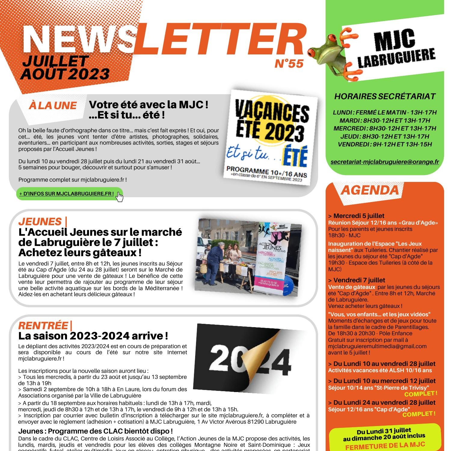 MJC - NEWSLETTER - JUILLET AOUT 2023.pdf | DocDroid