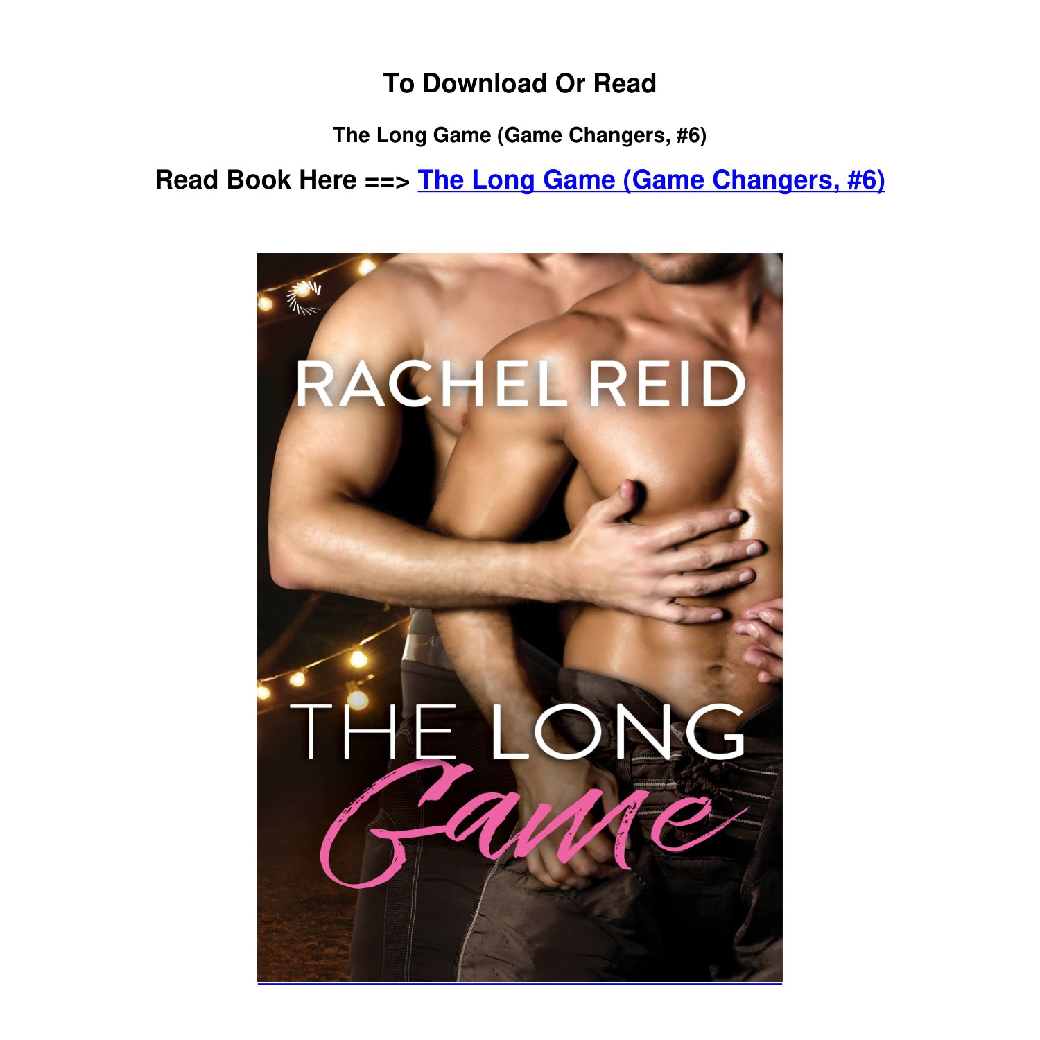 Pdf Download The Long Game Game Changers 6 by Rachel Reid.pdf | DocDroid