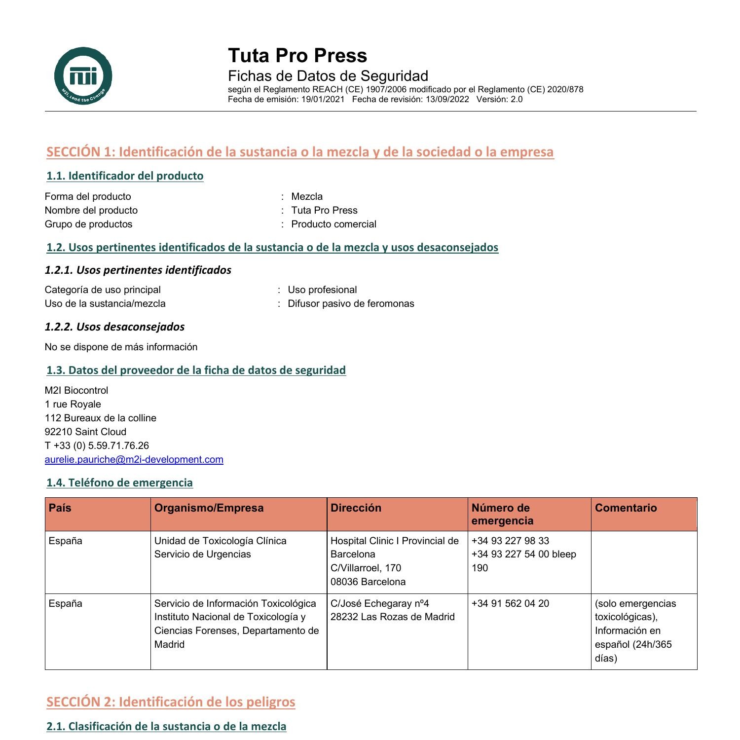 Fds M2i Bio Es Tuta Pro Press 13092022 V1 0 Pdf Docdroid