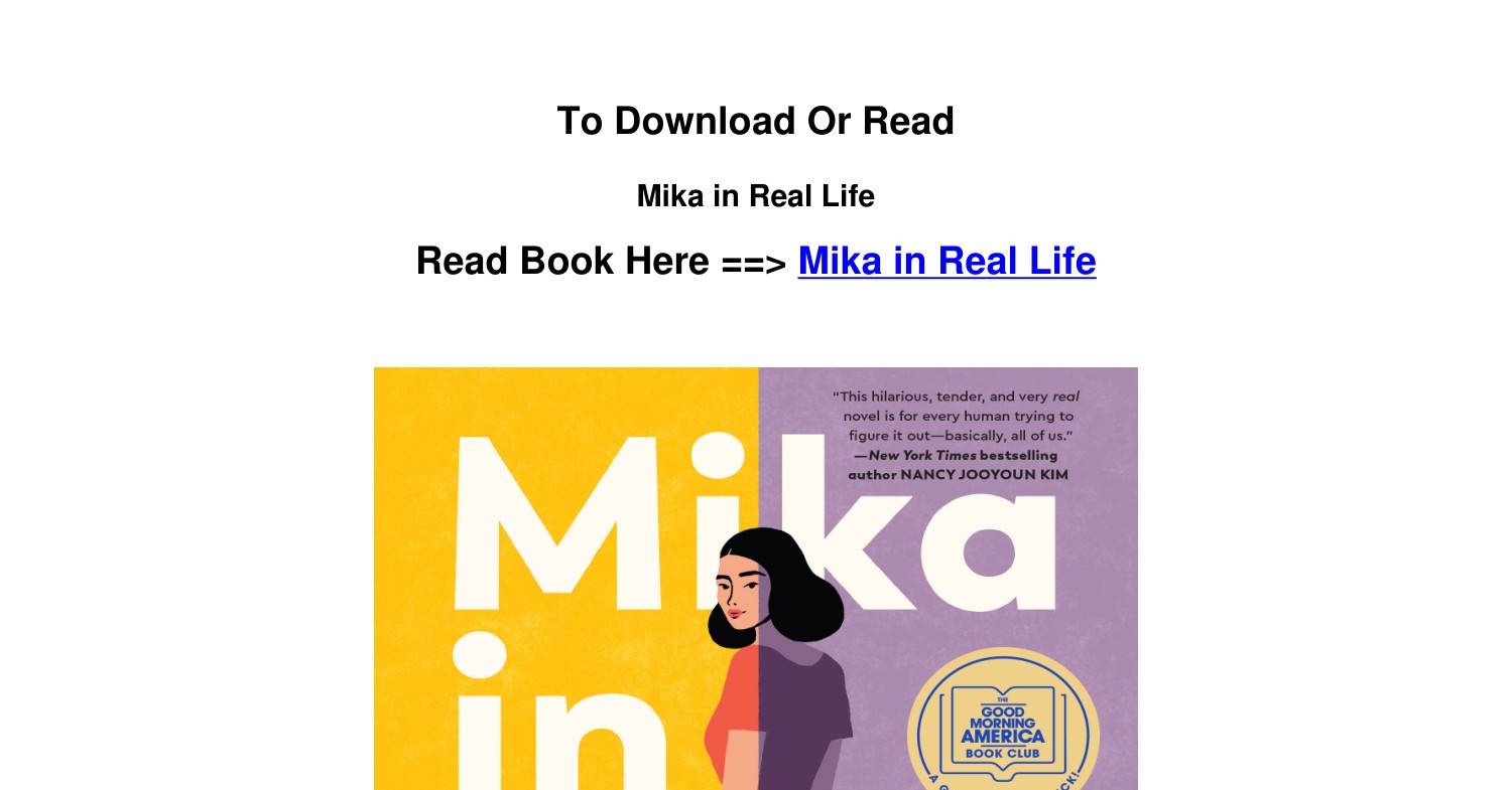 DOWNLOAD pdf Mika in Real Life BY Emiko Jean.pdf | DocDroid