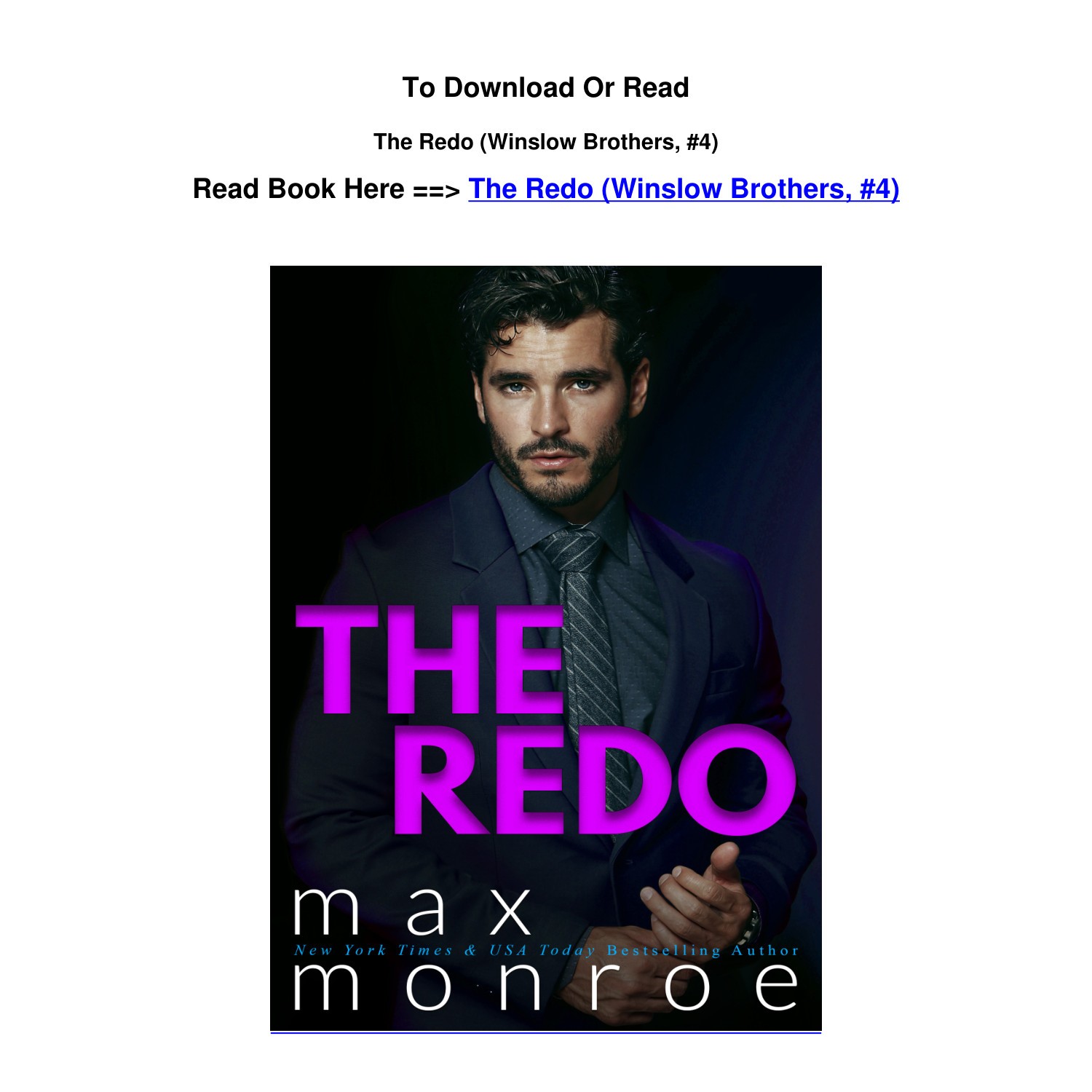 PDF DOWNLOAD The Redo Winslow Brothers 4 By Max Monroe.pdf | DocDroid