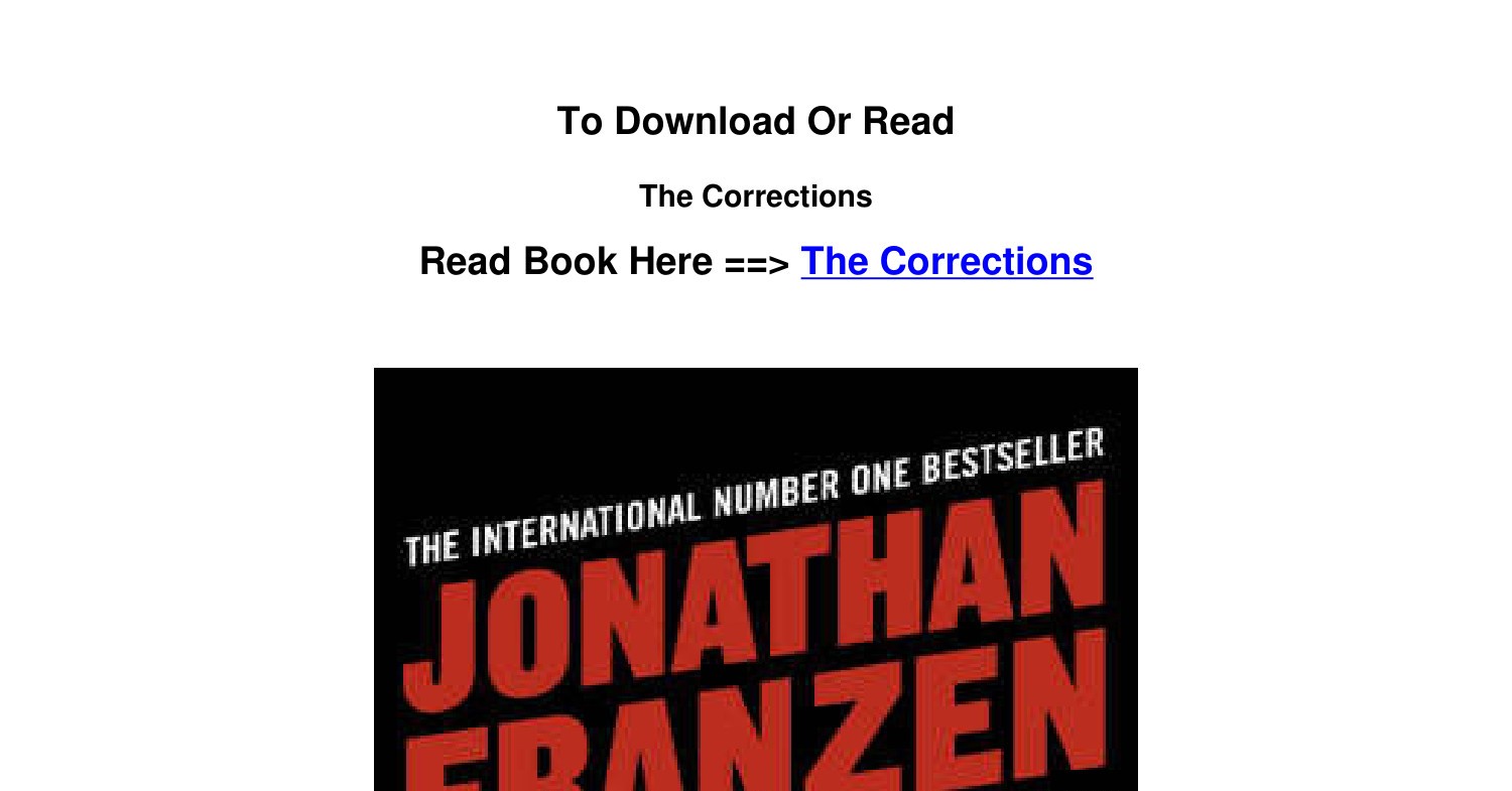 EPub Download The Corrections BY Jonathan Franzen.pdf | DocDroid