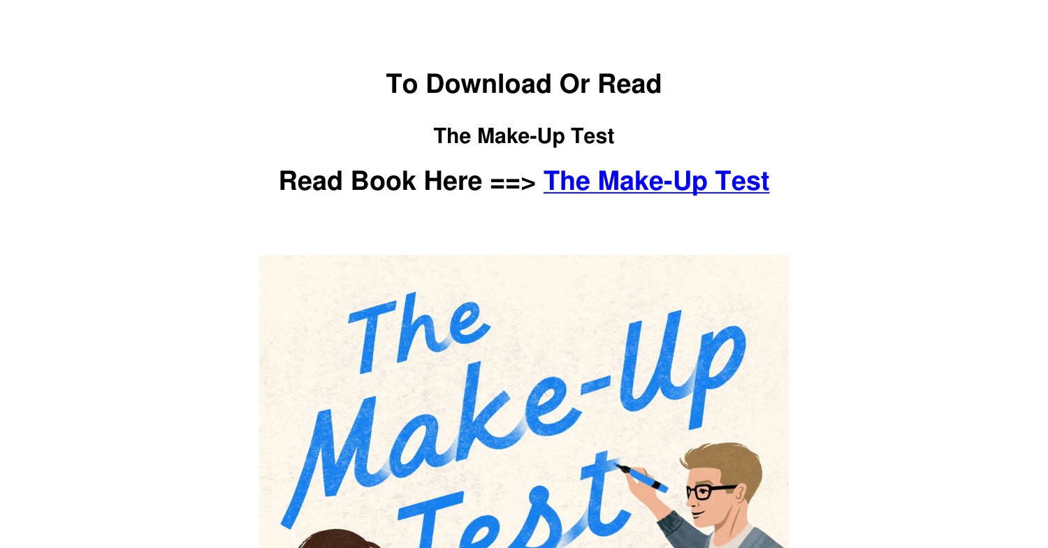 Pdf download The Make Up Test by Jenny L Howe.pdf | DocDroid