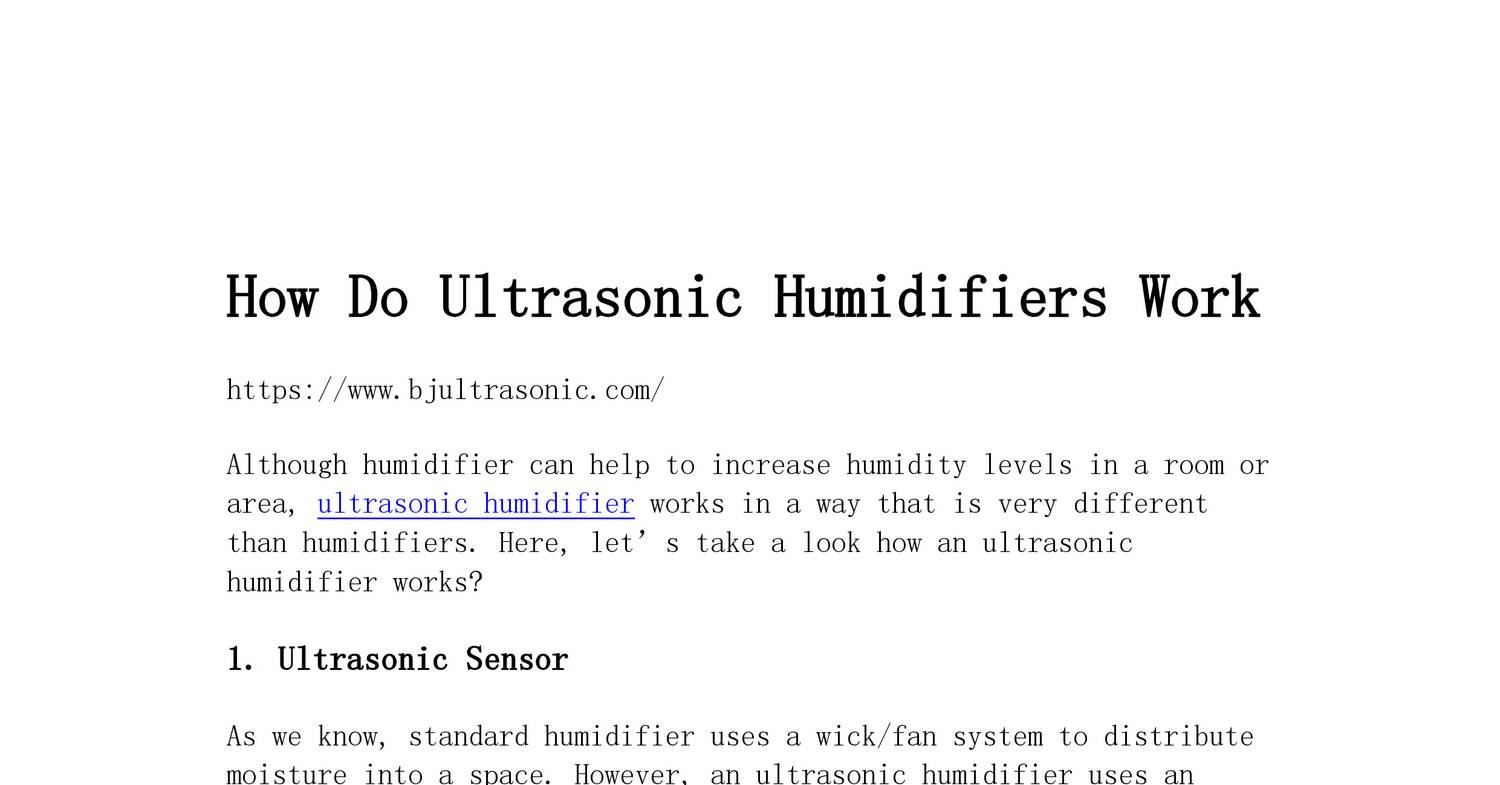 How Do Ultrasonic Humidifiers Work.pdf | DocDroid