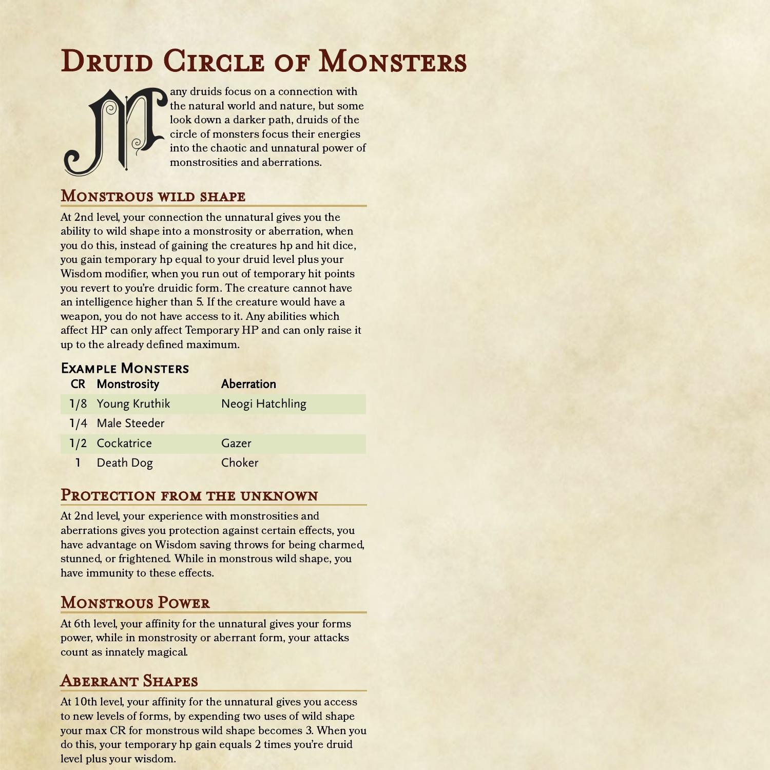 Druid circle of monsters.pdf | DocDroid