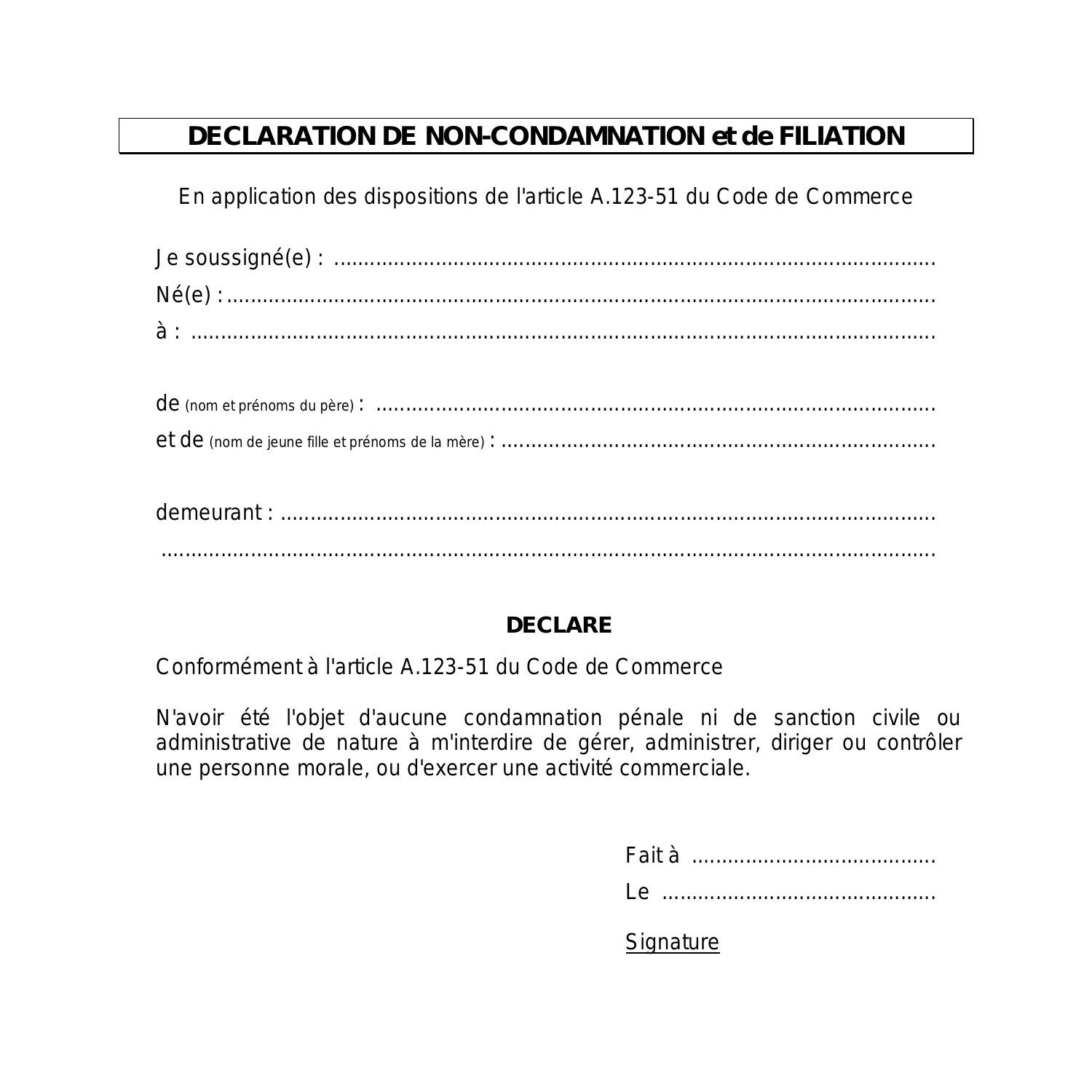 Déclaration de non-condamnation et de filiation.pdf | DocDroid