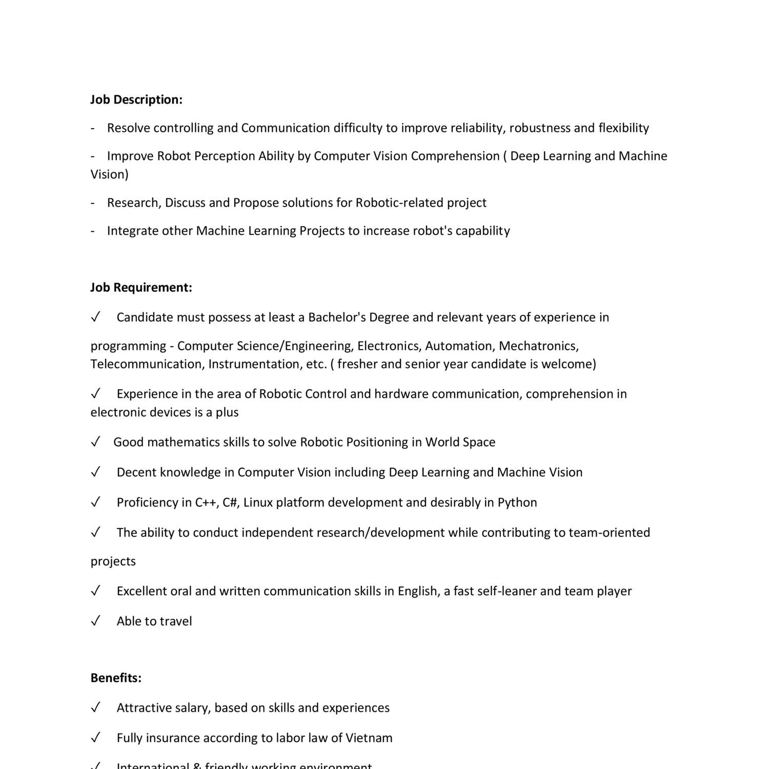 JD - Robotic Software Engineer.pdf | DocDroid