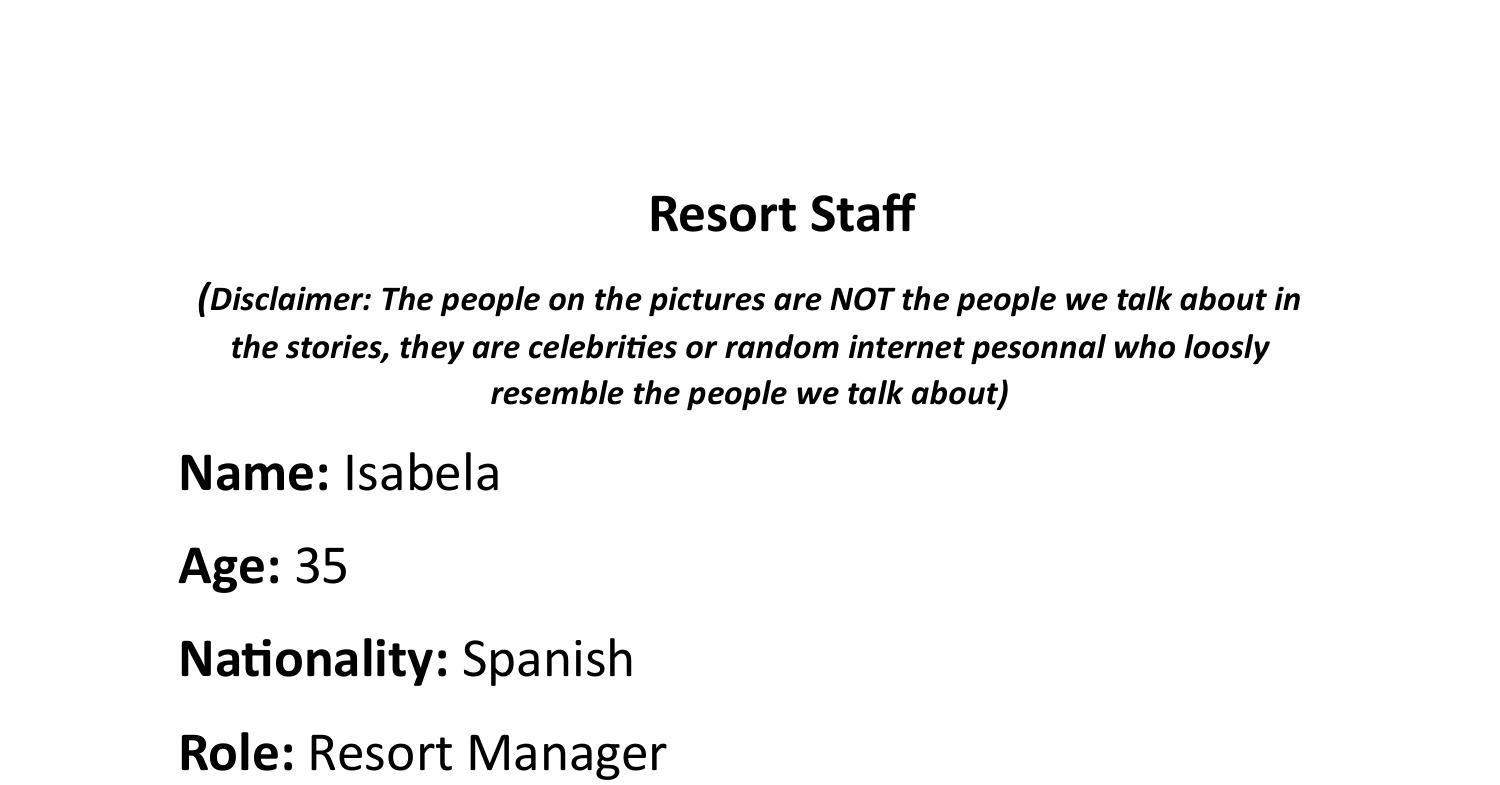 Ibiza resort story Character sheet.pdf | DocDroid