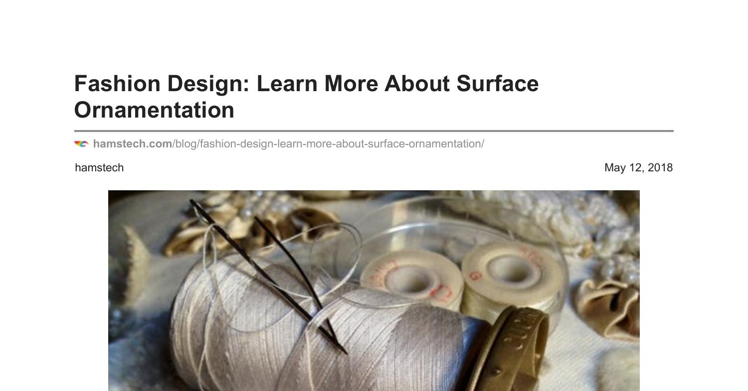 FASHION DESIGN LEARN MORE ABOUT SURFACE ORNAMENTATION.pdf | DocDroid