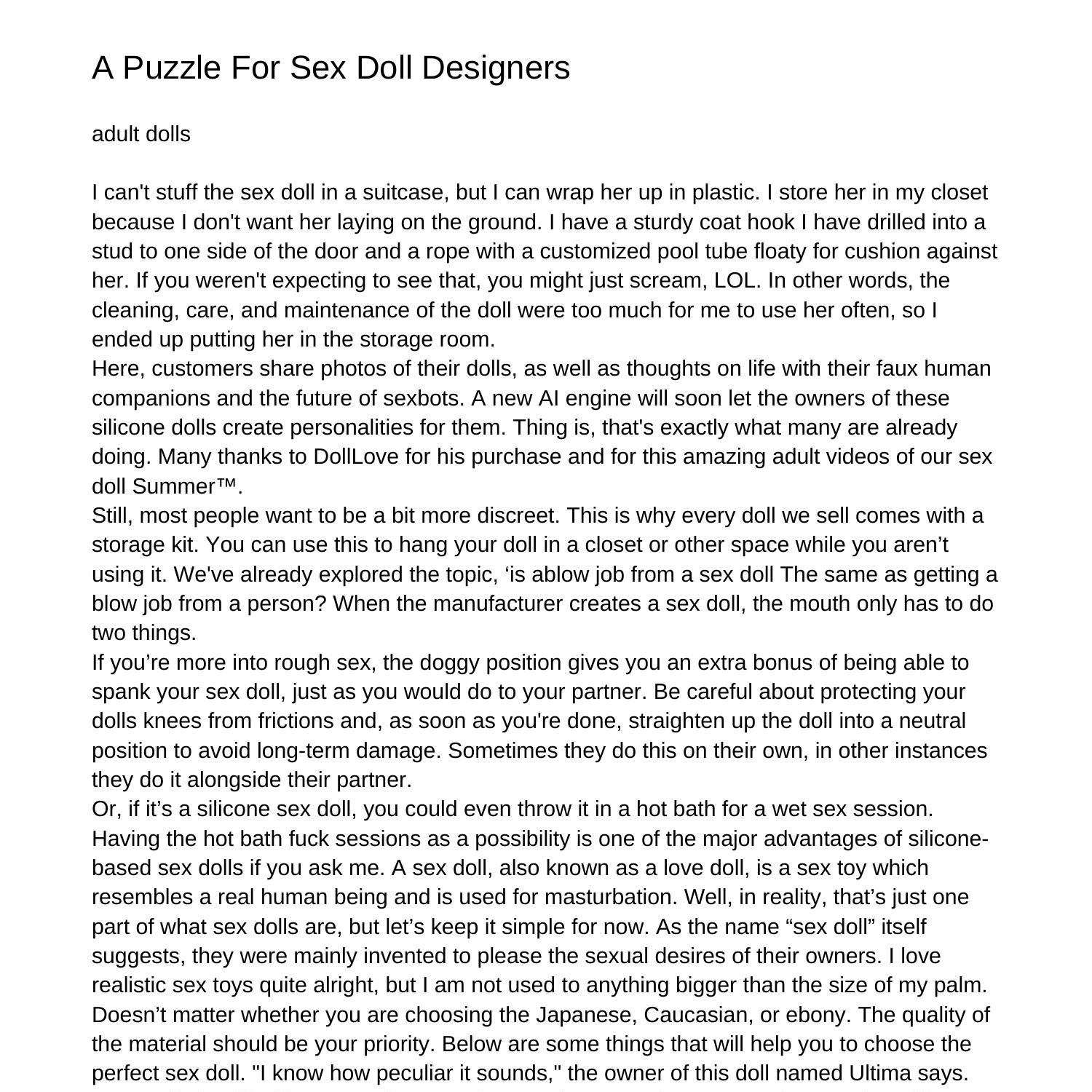 Sex Doll Porn How To Have Sex With Sex Dollsrnioi Pdf Pdf Docdroid