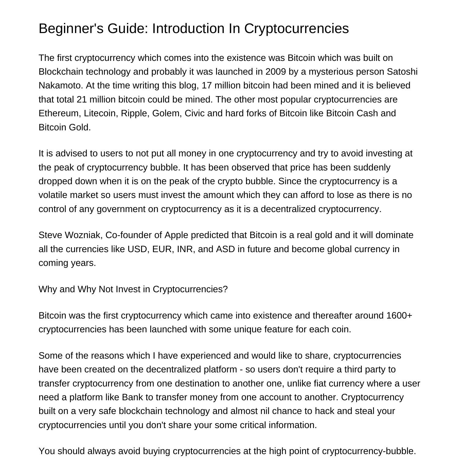 Beginners Guide Introduction In Cryptocurrenciesjuzqs.pdf.pdf | DocDroid