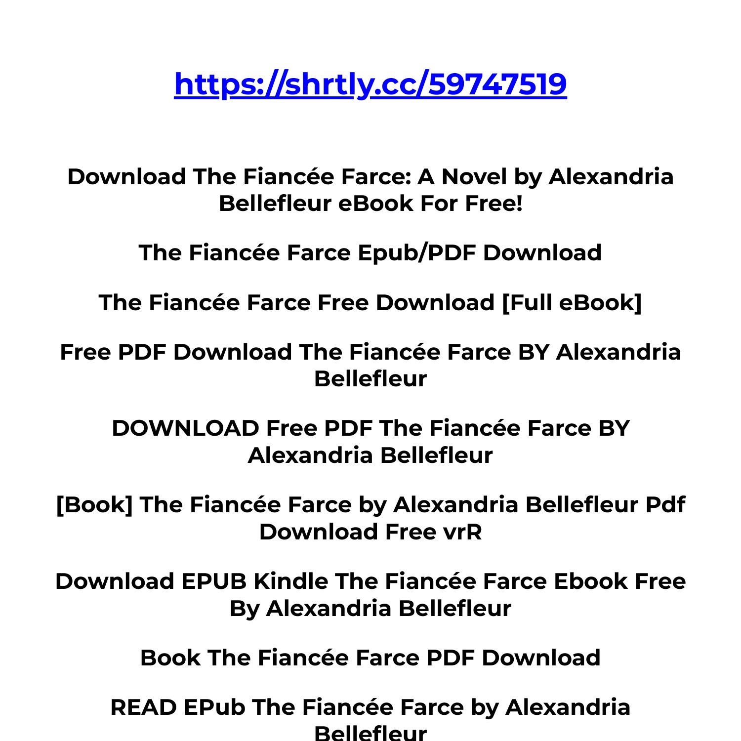 Download PDF The Fiancée Farce Ebook Free By Alexandria Bellefleur.pdf | DocDroid