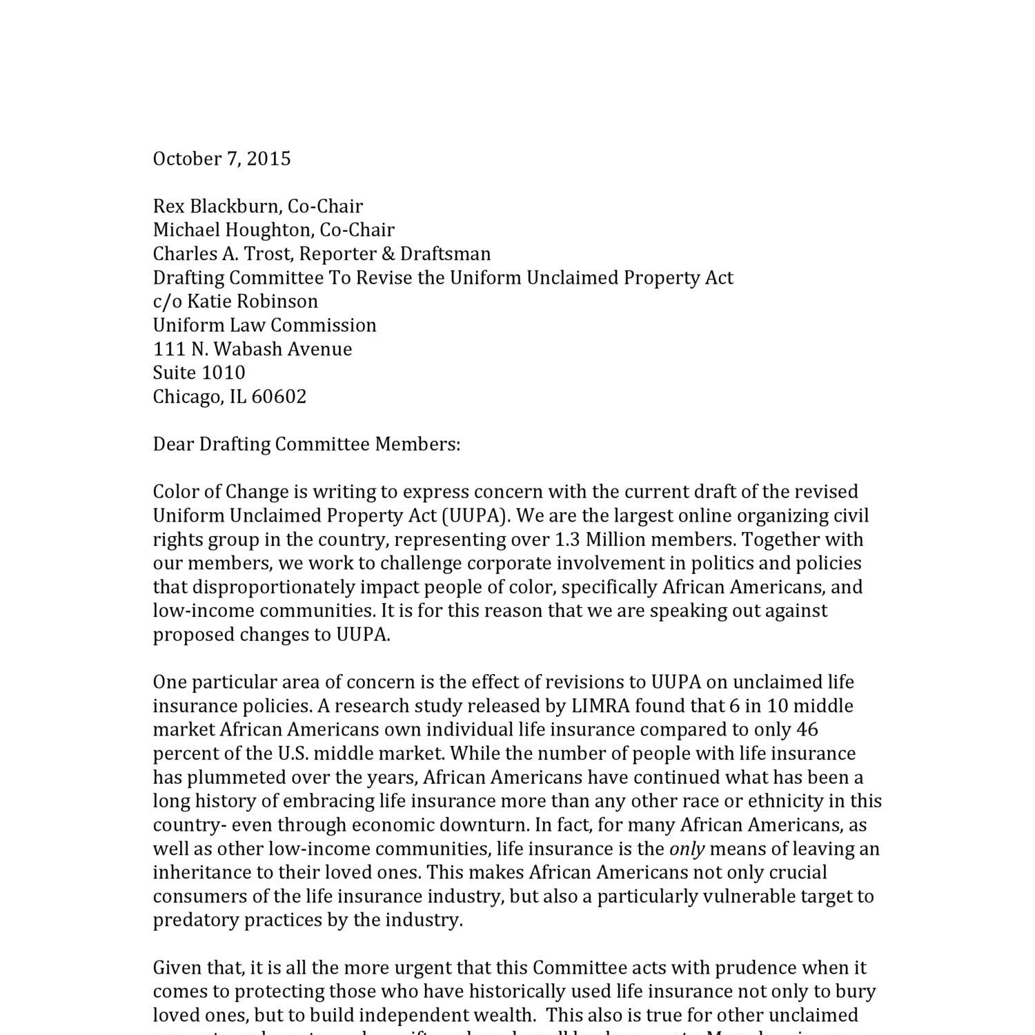 CoC ULC Letter 10-7.pdf | DocDroid