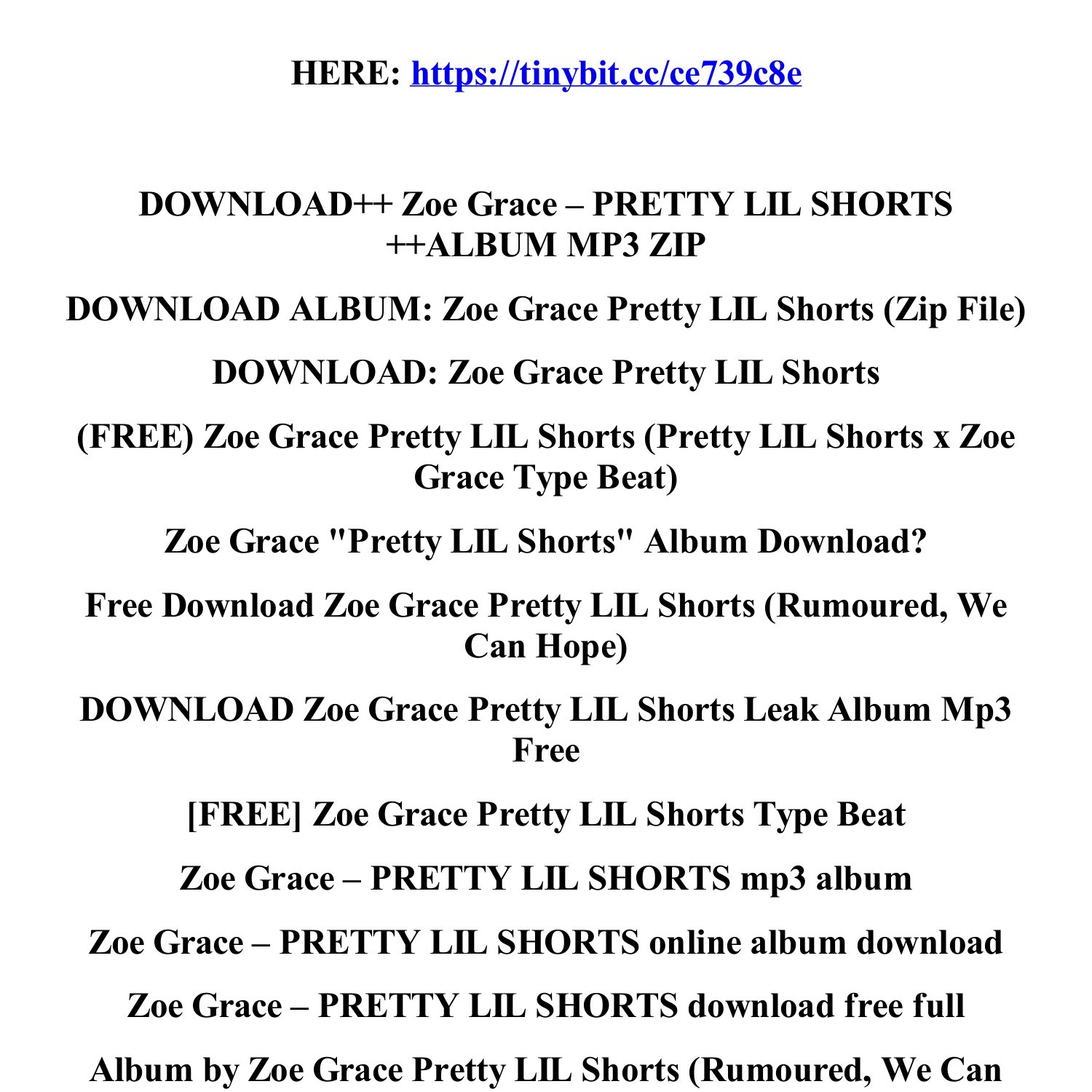 download_zoe_grace_pretty_lil_shorts_album_mp3_zip.pdf | DocDroid