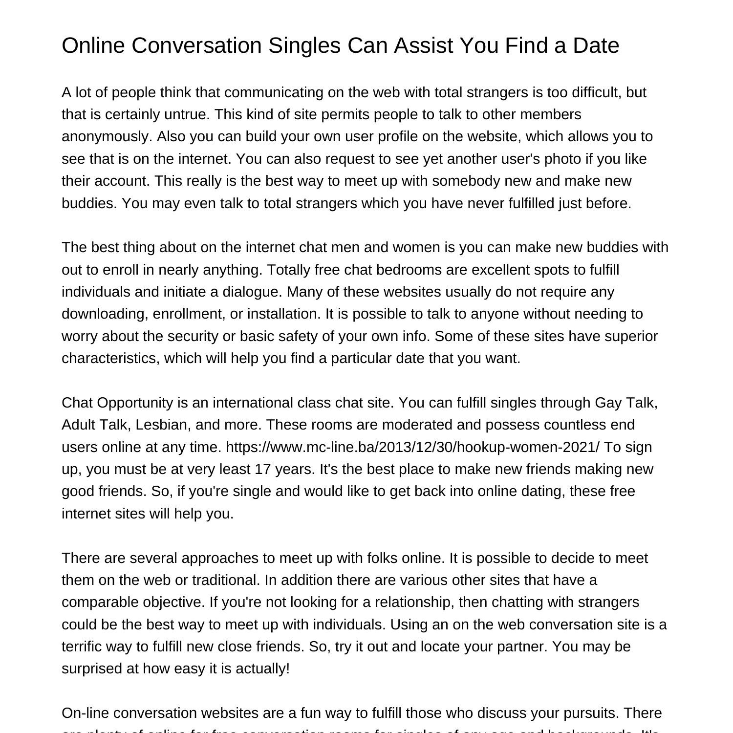 On the internet Talk Singles May Help You Look for a Dayyqpus.pdf.pdf ...