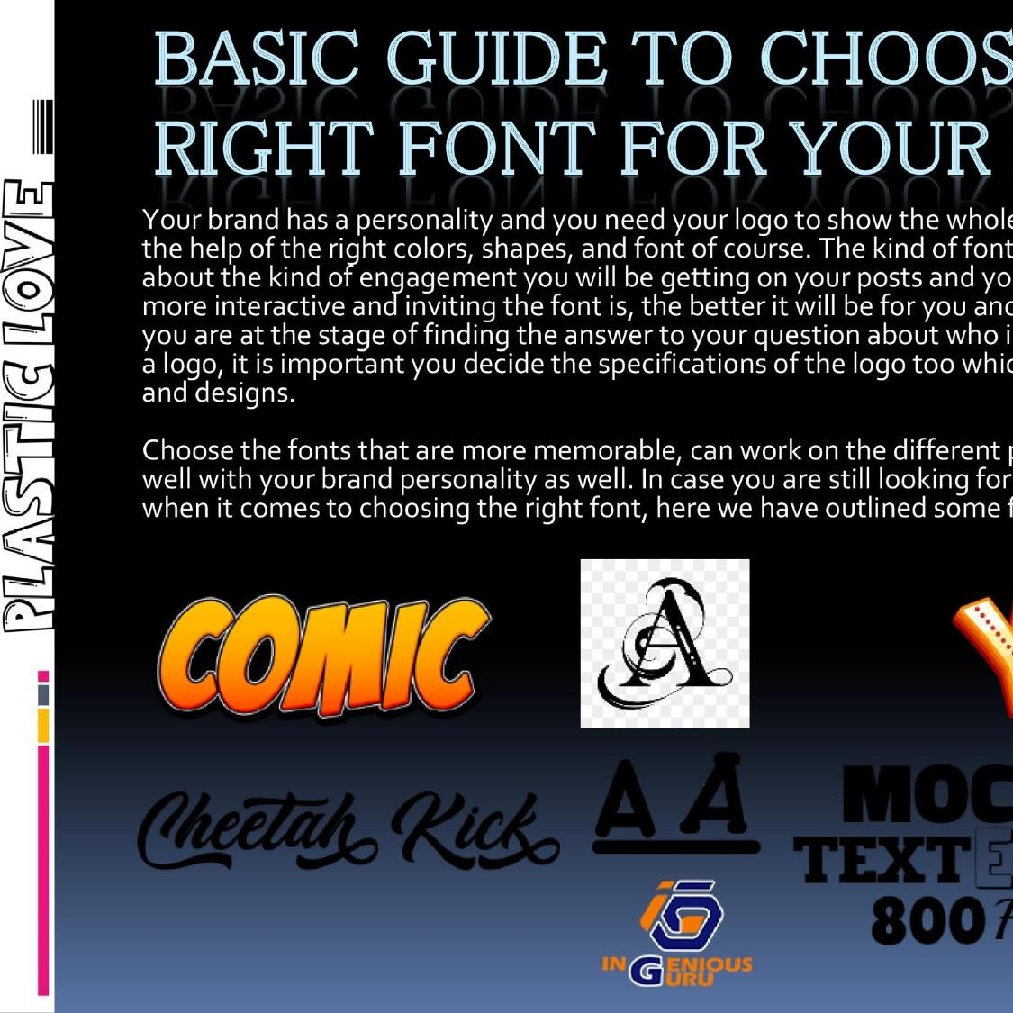 Basic Guide to Choose the Right Font for your Logo.pptx | DocDroid