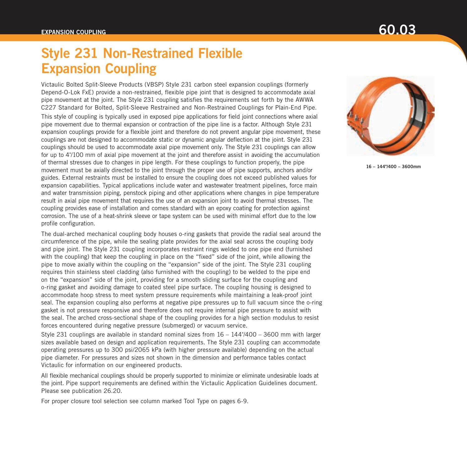 60.03 Style 231 Non-Restrained Flexible Expansion Coupling.pdf | DocDroid