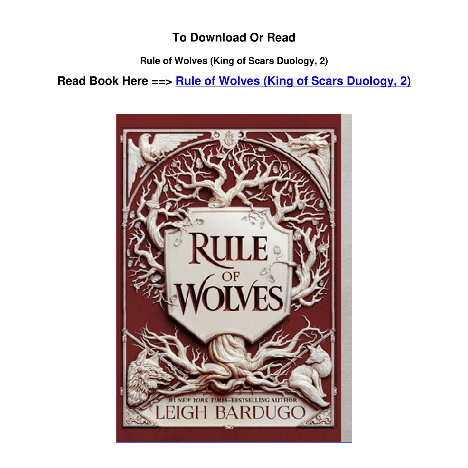 download PDF Rule of Wolves King of Scars Duology 2 By Leigh Bardugo ...