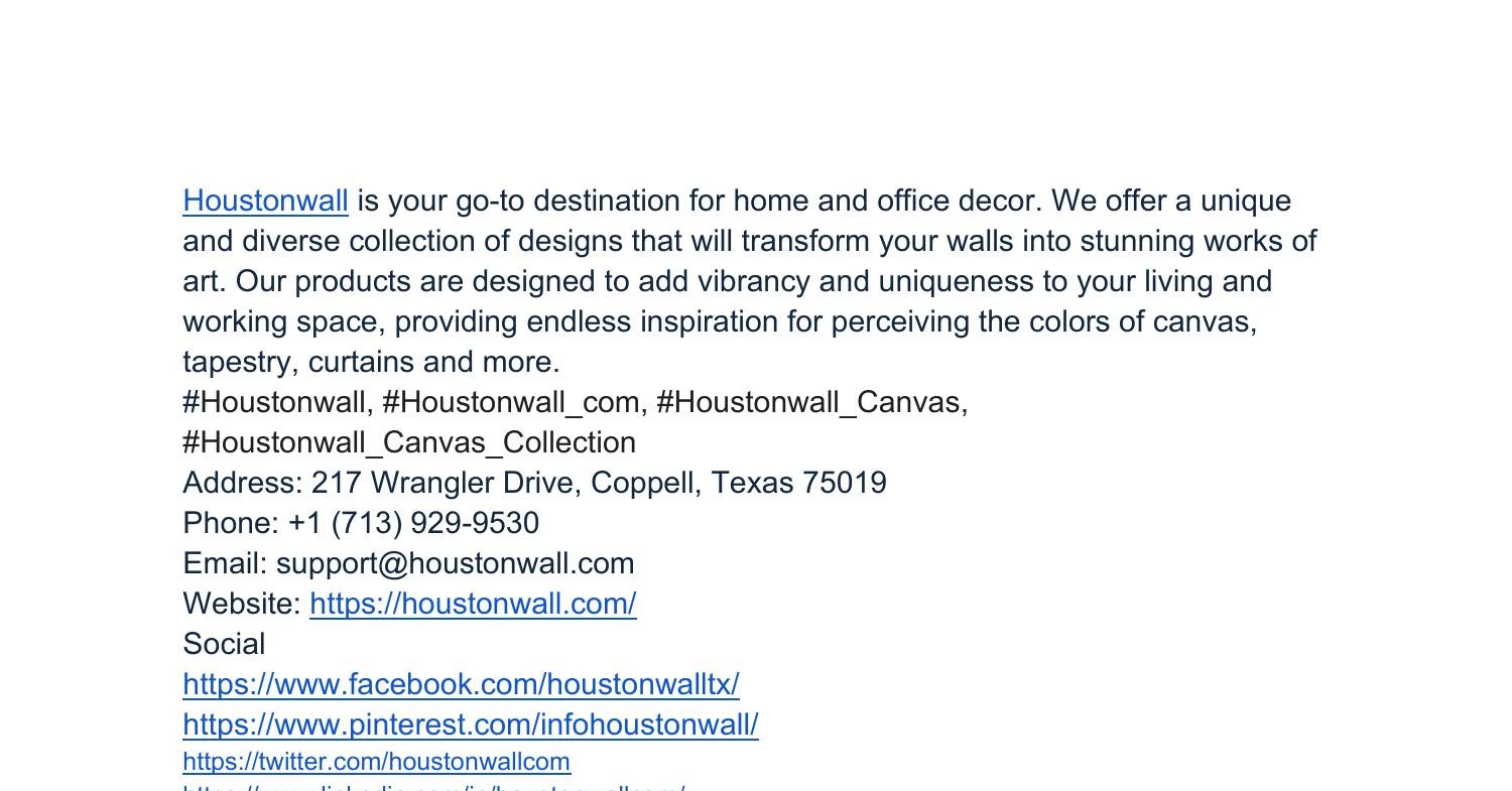 Houstonwall Canvas Collection.docx | DocDroid
