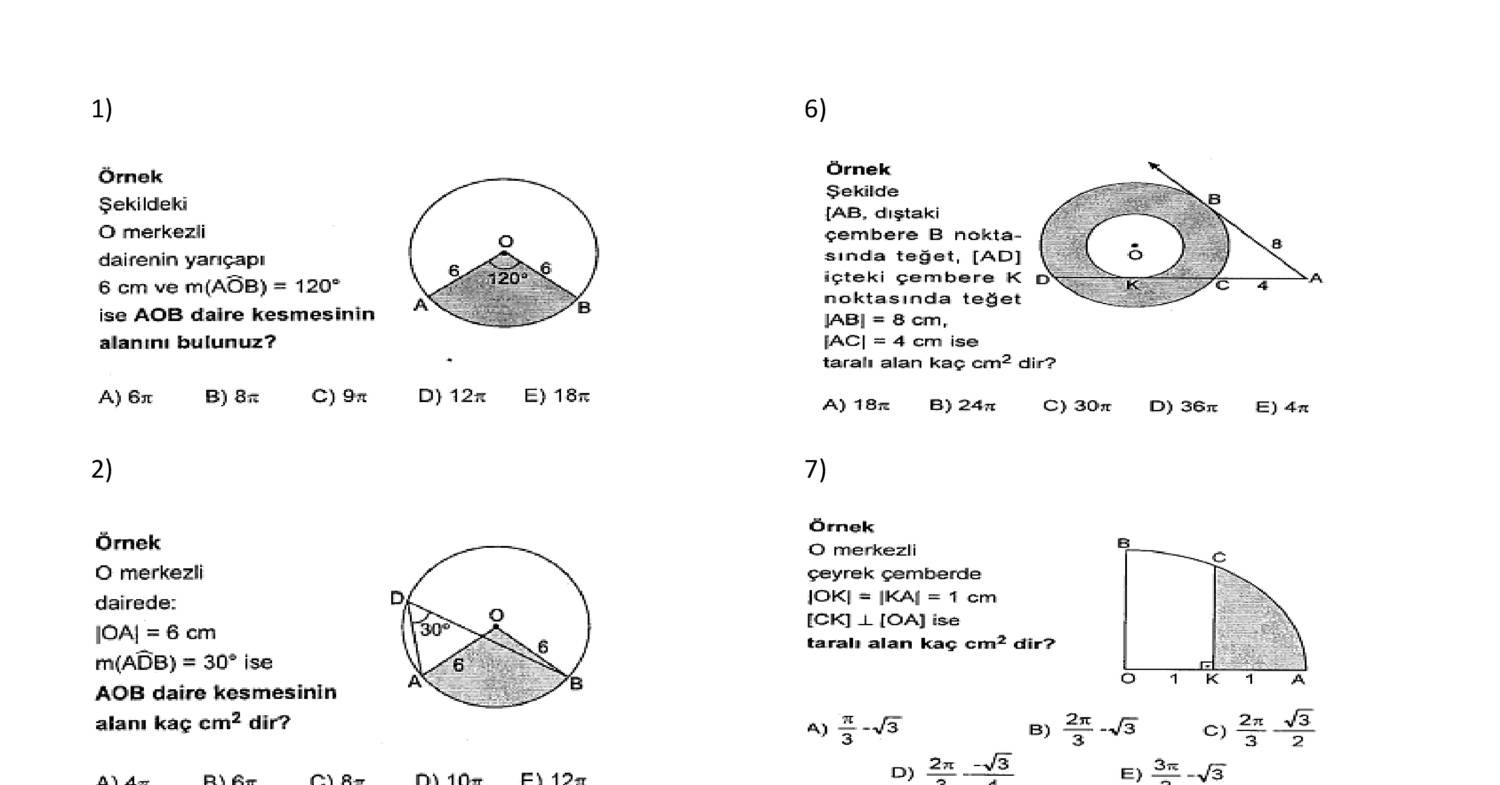 Dairede Alan Bağıntıları Ve Yay Uzunluğu Soruları .pdf | DocDroid