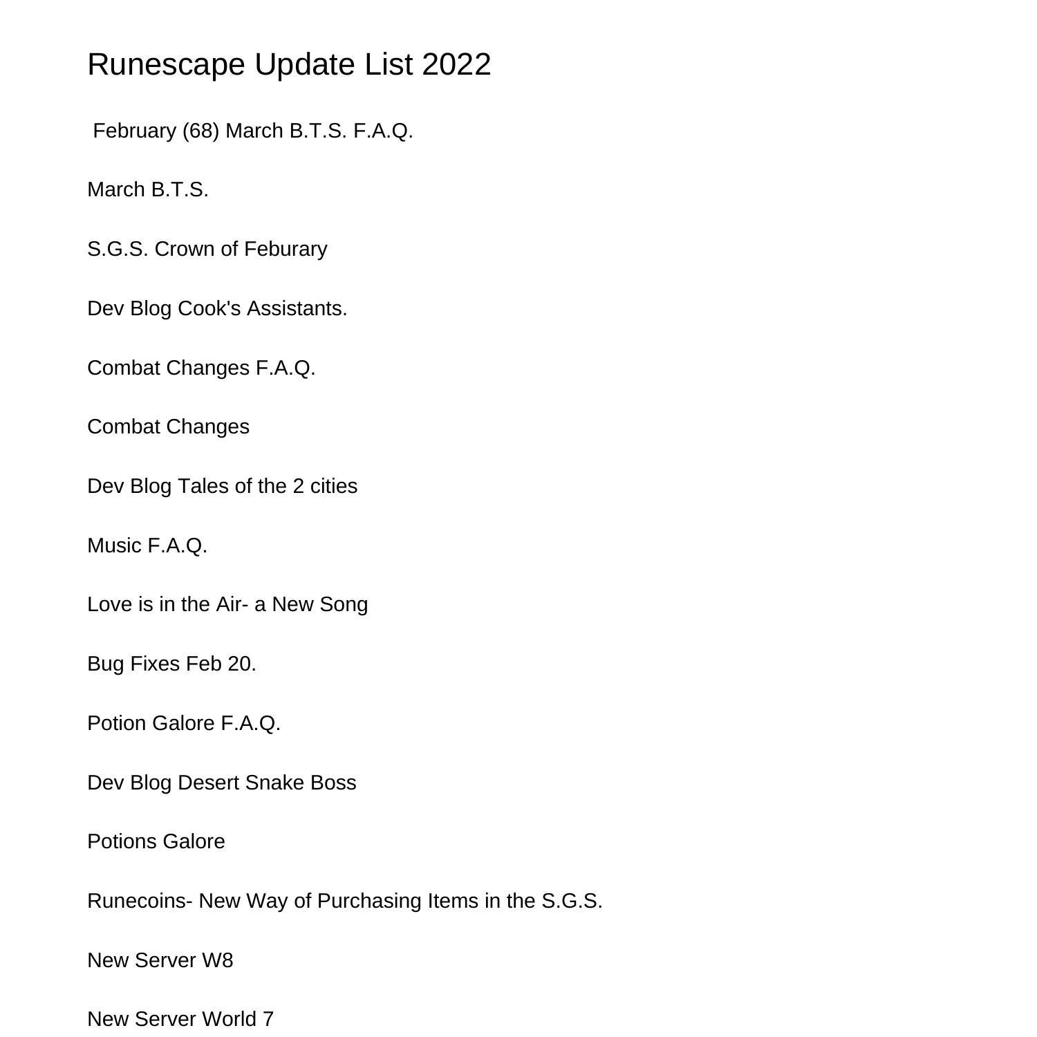 Runescape Update List 2022rumhi.pdf.pdf | DocDroid
