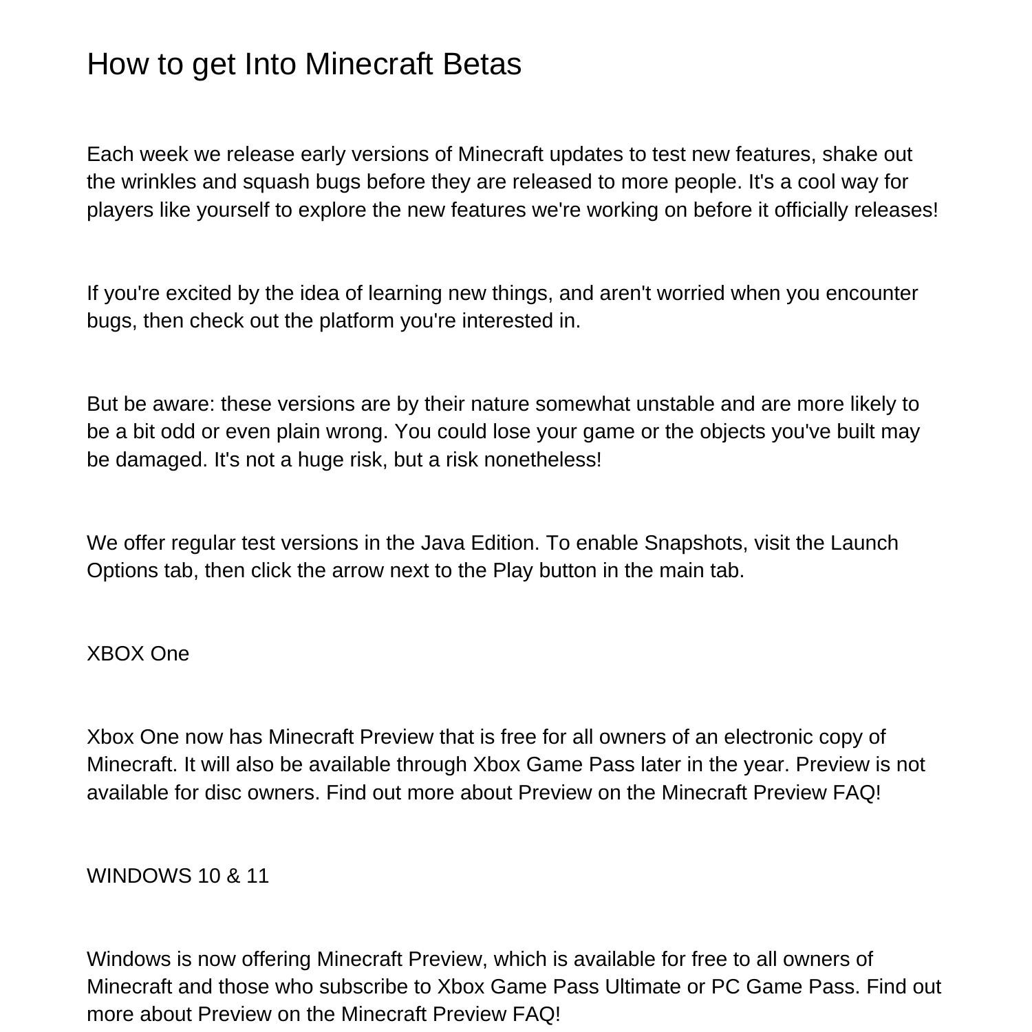 How do you get Into Minecraft Betasofzqh.pdf.pdf | DocDroid