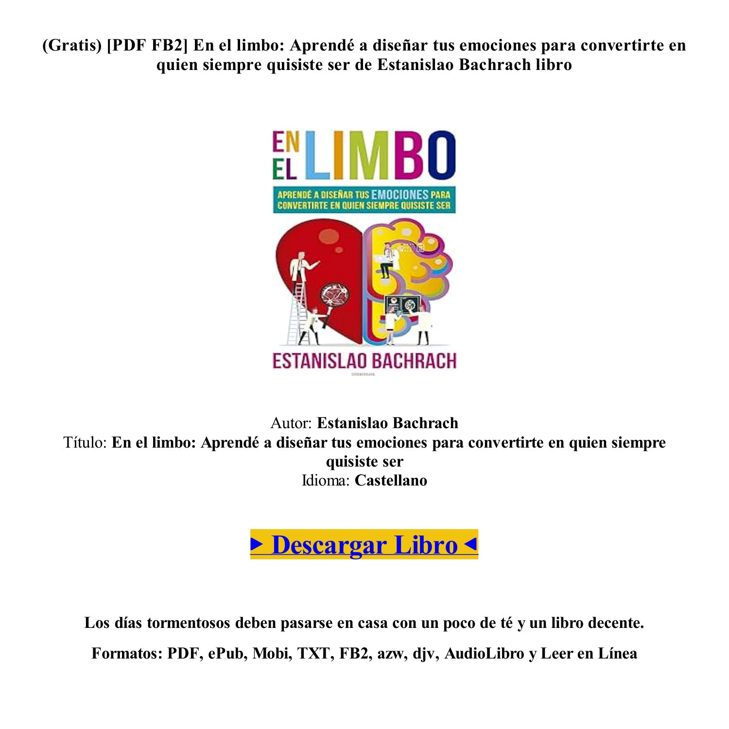 (Libro) Descargar En el limbo de Estanislao Bachrach [Libro].pdf | DocDroid