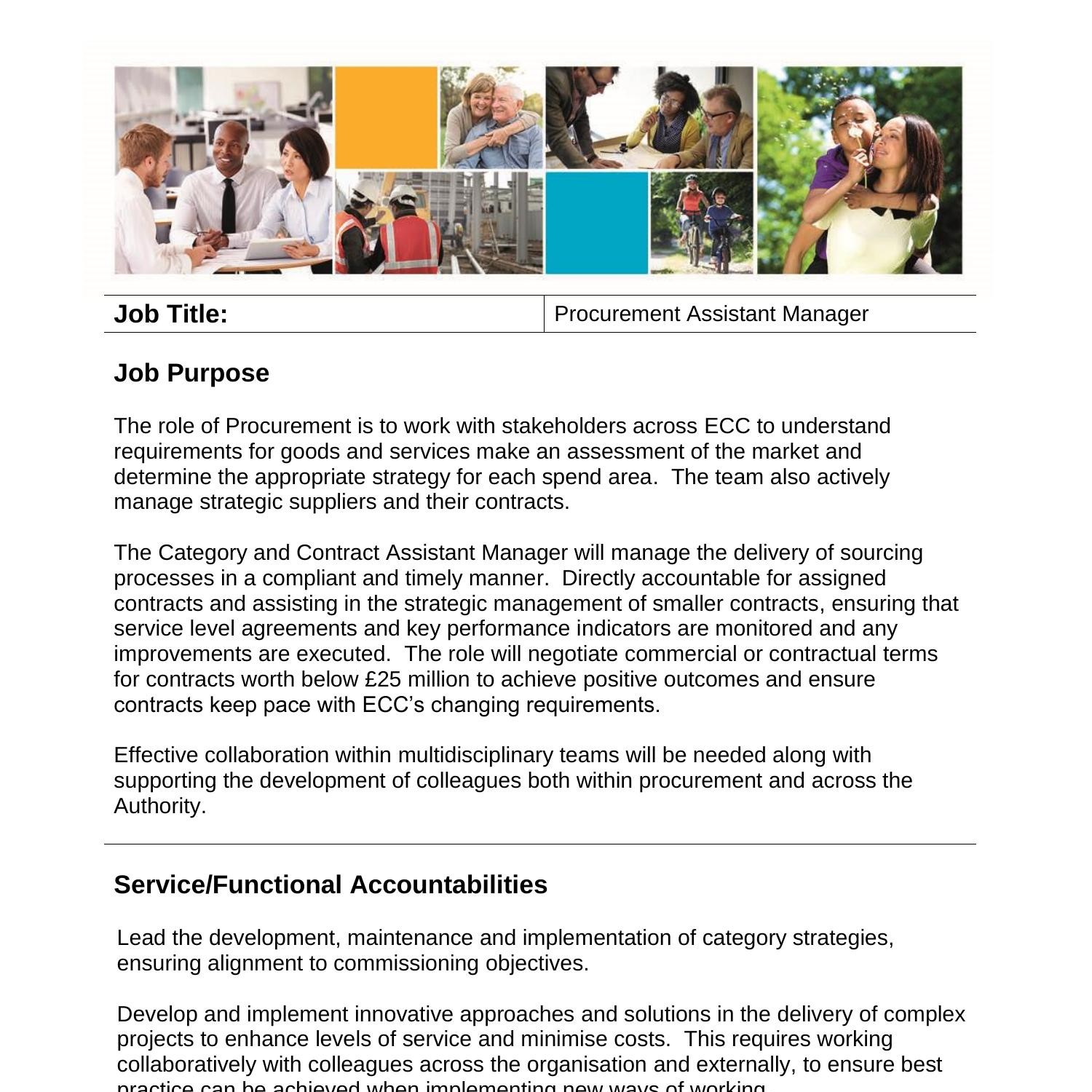 Procurement Assistant Manager role profile.docx | DocDroid