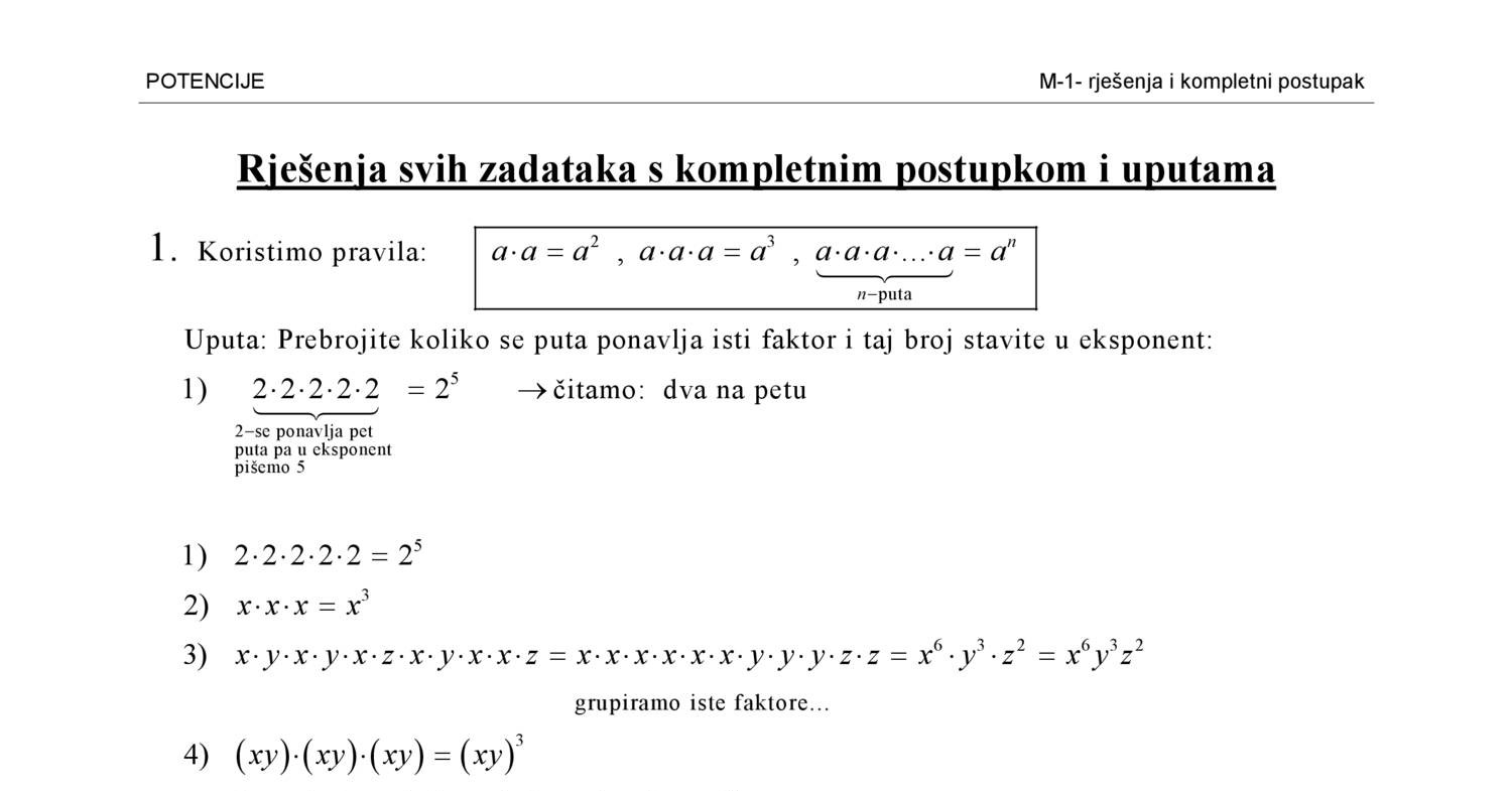 Stepeni - operacije sa stepenima.pdf | DocDroid