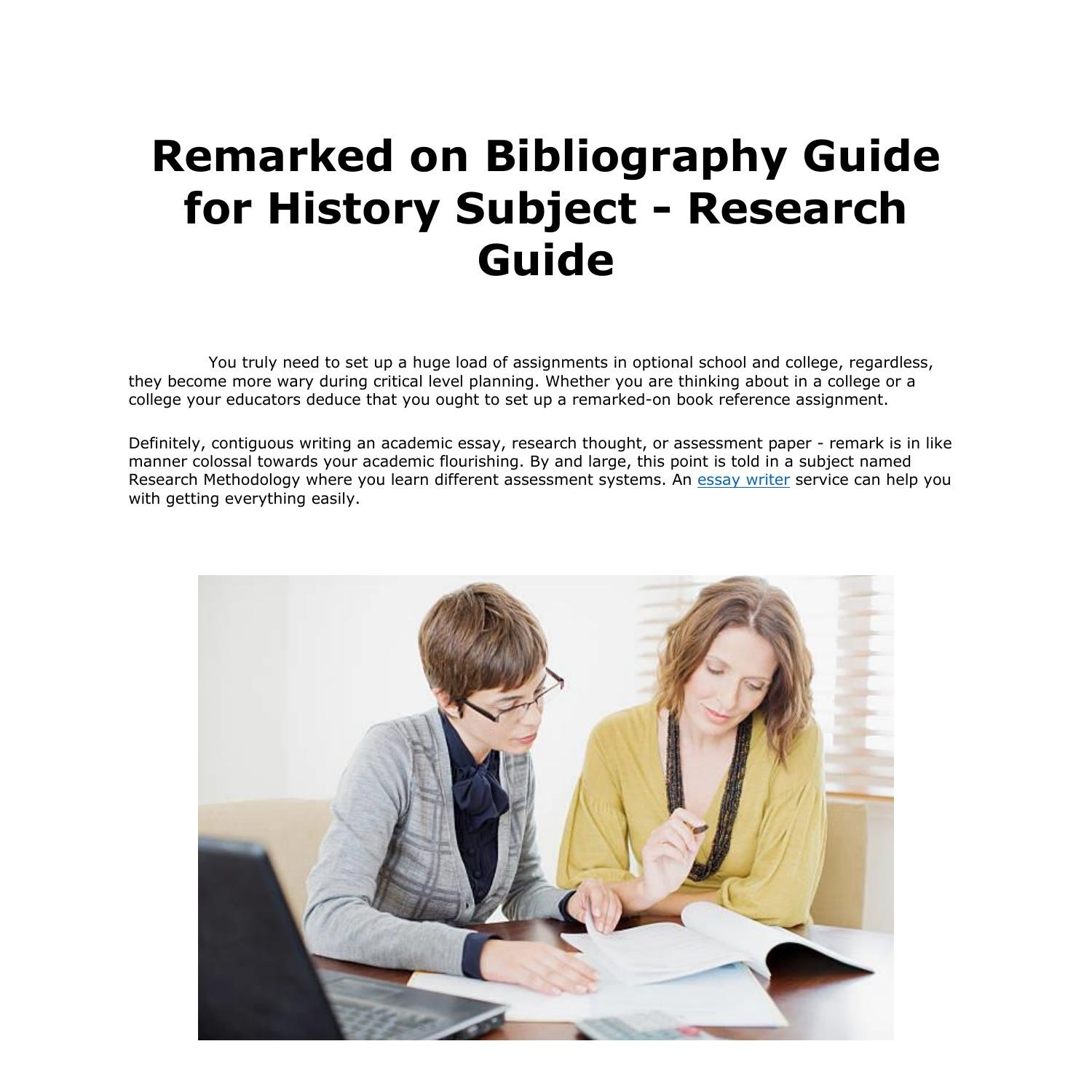 Remarked on Bibliography Guide for History Subject - Research Guide.pdf ...