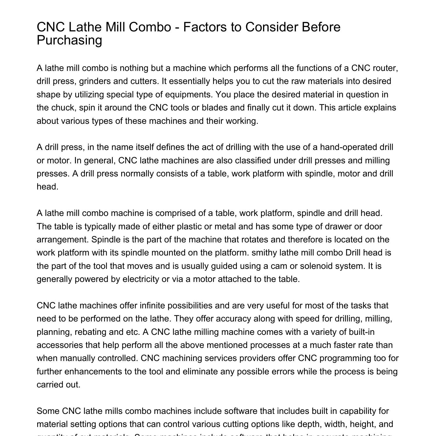 CNC Lathe Mill Combo Factors to Consider Before Purchasingnfjgp.pdf.pdf | DocDroid