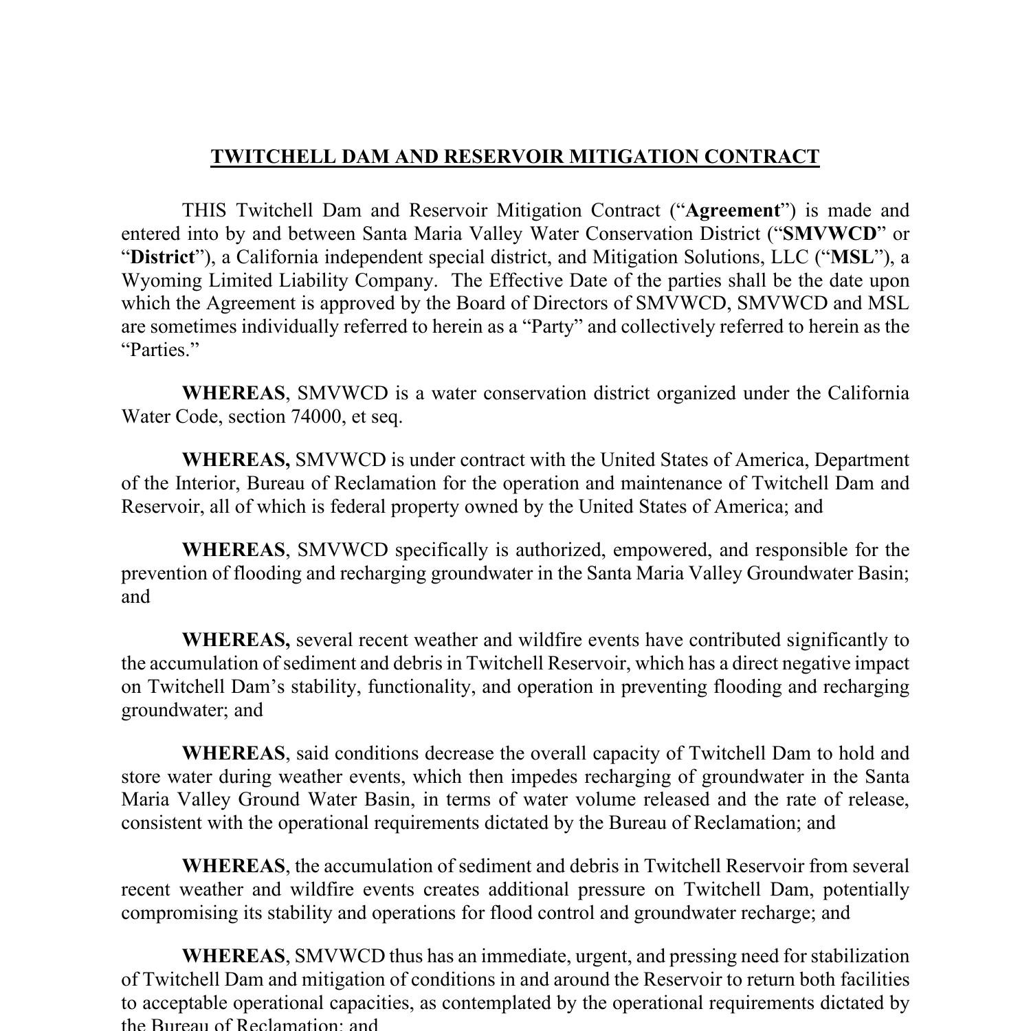 MSL_Twitchell_Dam_and_Reservoir_Mitigation_Agreement_January_2023.pdf ...