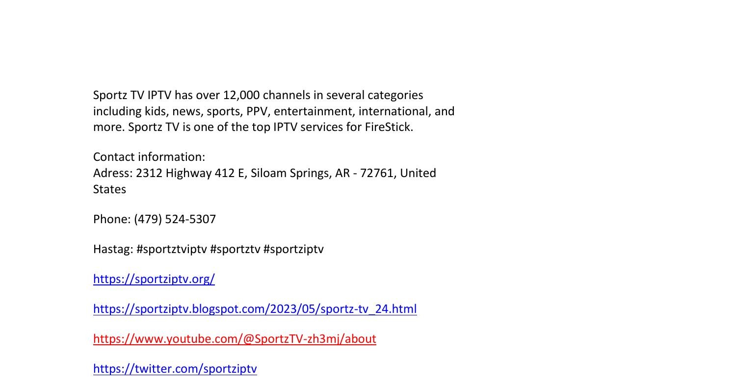 Sportz TV IPTV has over 12.docx | DocDroid