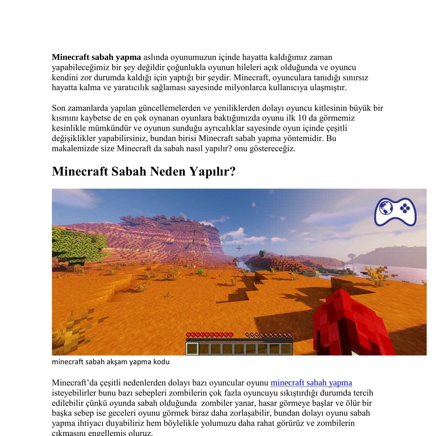 minecraft sabah yapma.pdf | DocDroid